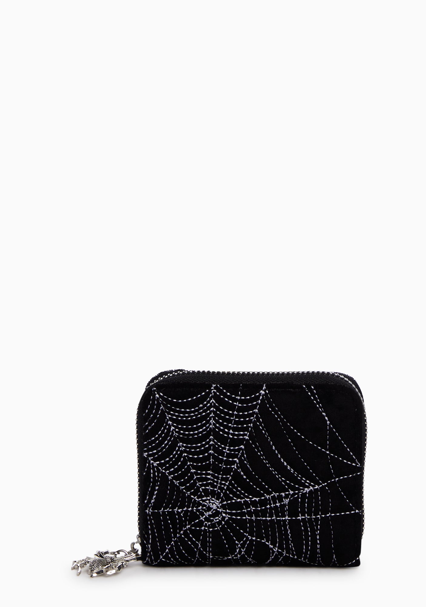 Widow Velvet Webbed Wallet- Black – Dolls Kill