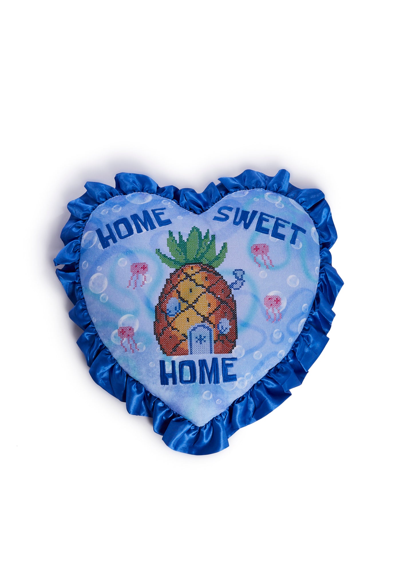 Dolls Kill x SpongeBob Throw Pillow- Blue