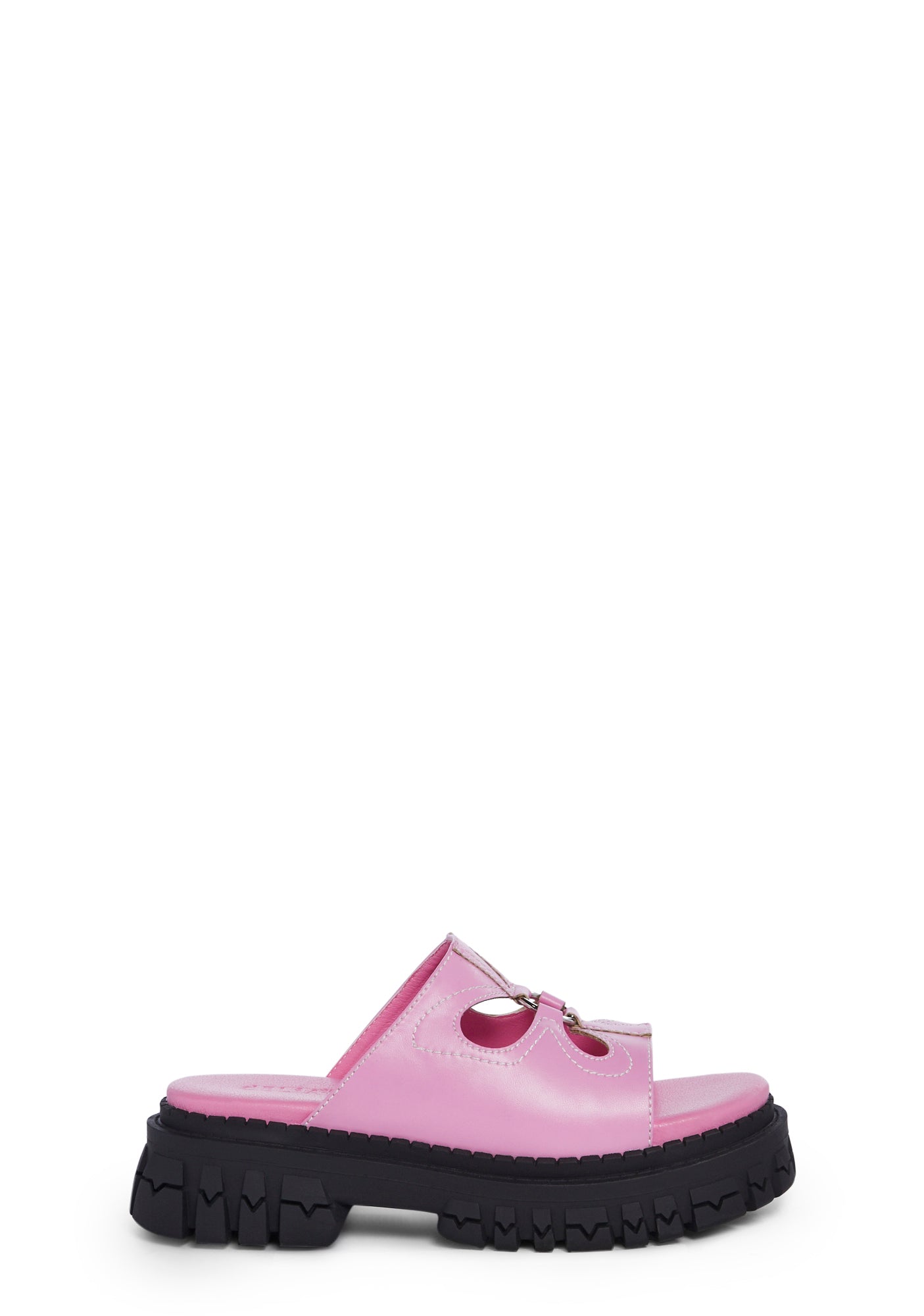 dELiA*s by Dolls Kill Butterfly Cut Out O Ring Platform Slides - Pink