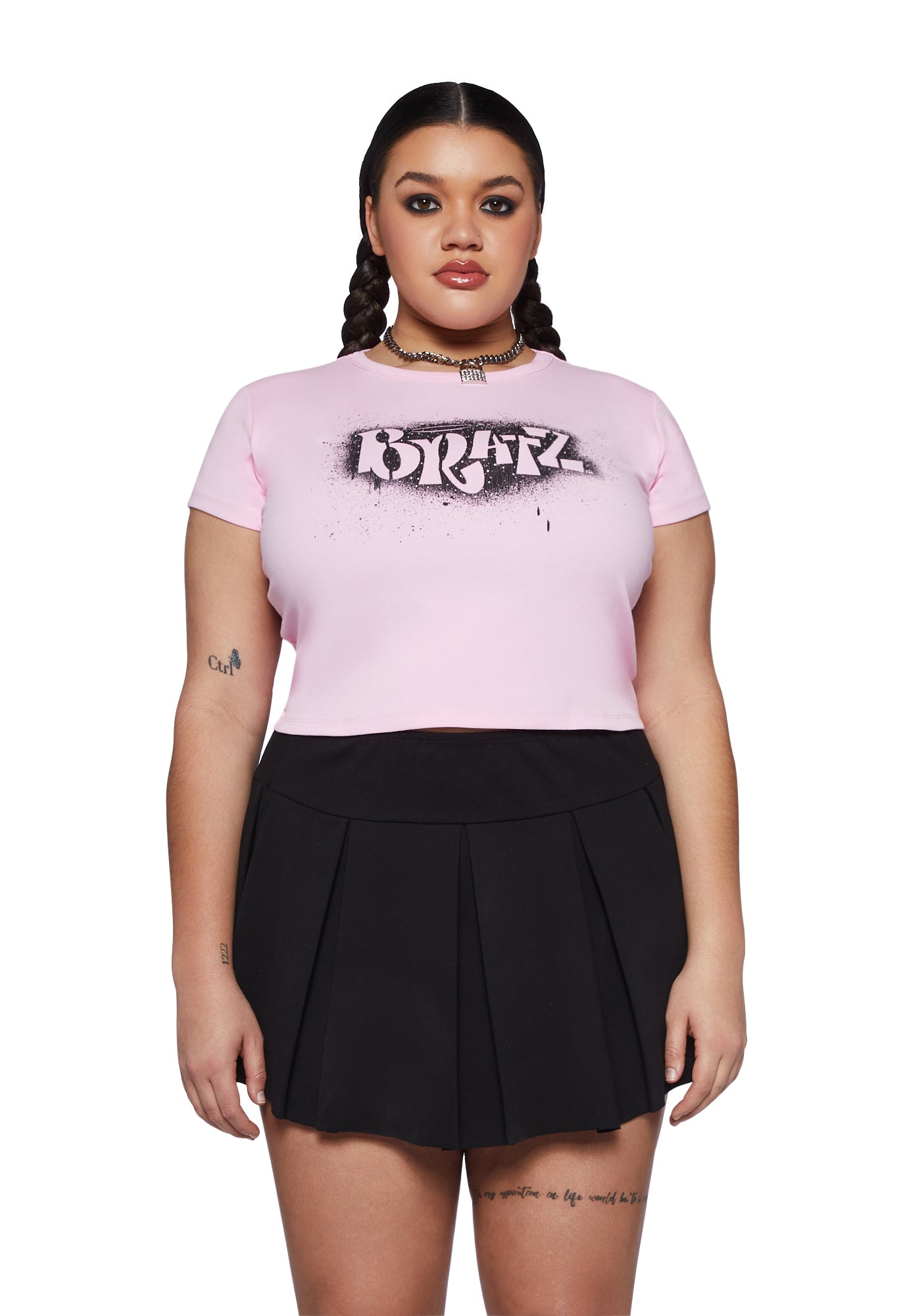 Plus Size Dolls Kill x Bratz Baby Tee- Pink
