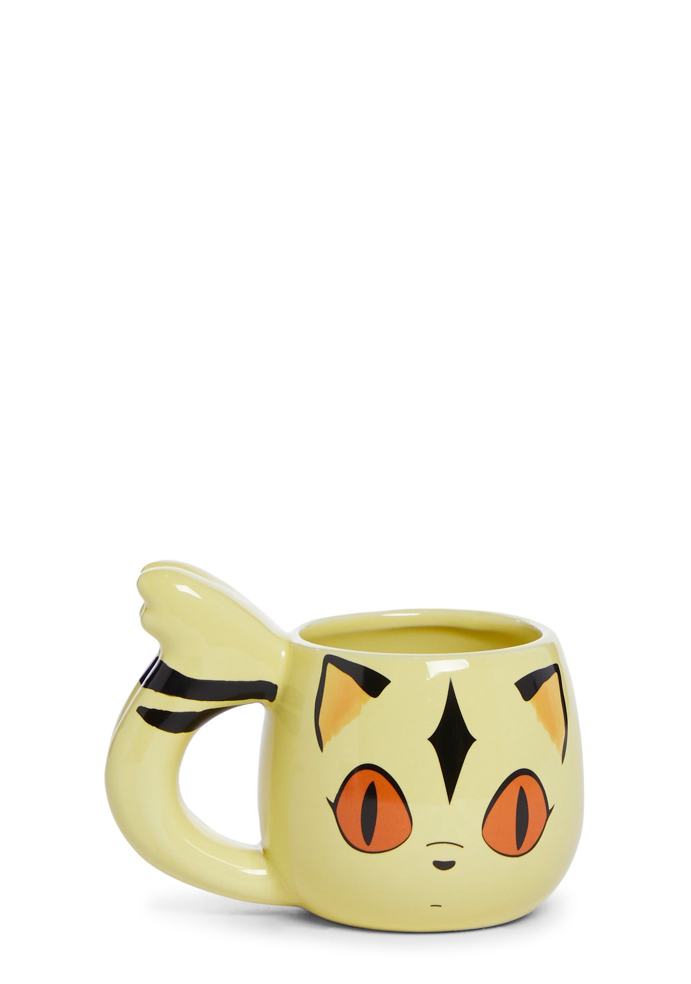Dolls Kill x InuYasha Kirara Cat Ceramic Mug - Yellow