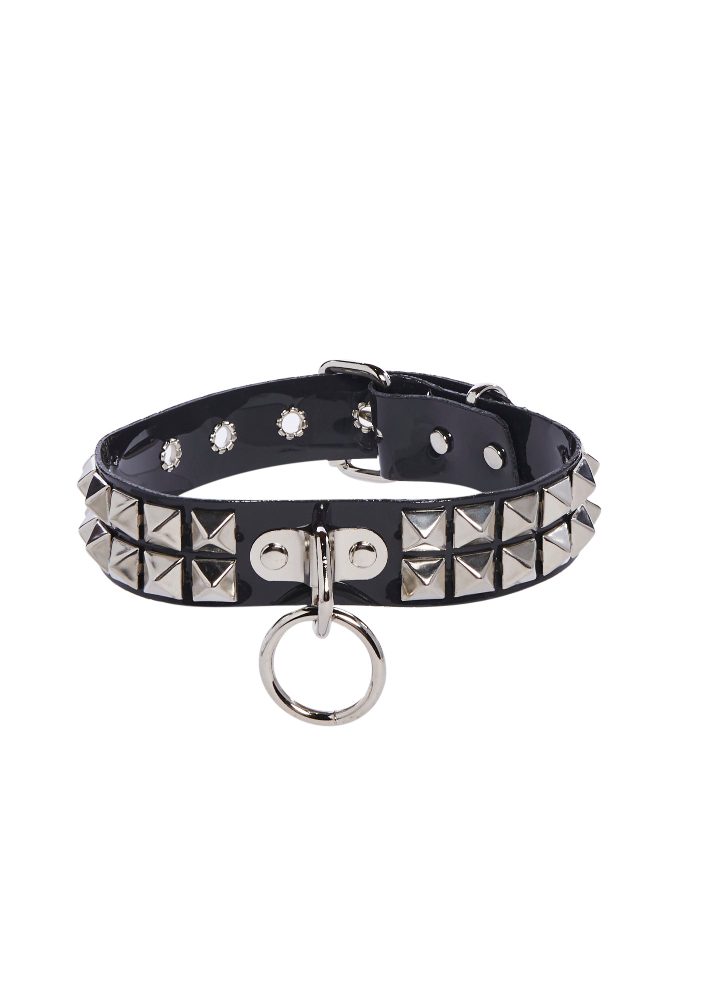 Funk Plus Studded Vinyl Collar - Black – Dolls Kill