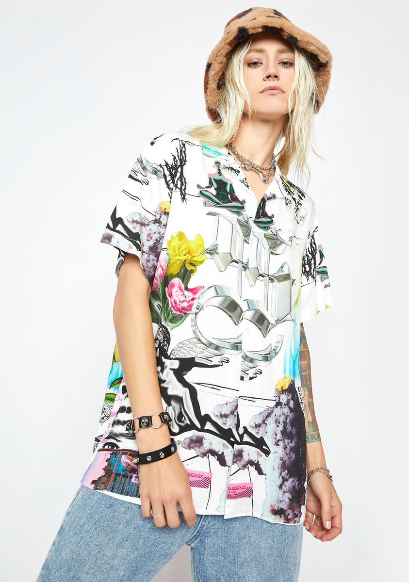 Pray Mash Button Up Shirt – Dolls Kill