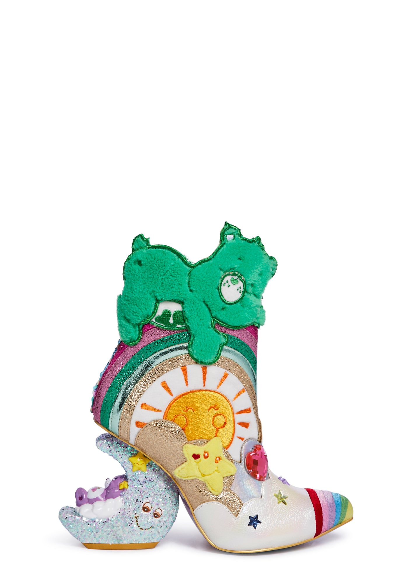 Irregular Choice Care Bears Heeled Booties - Multi – Dolls Kill