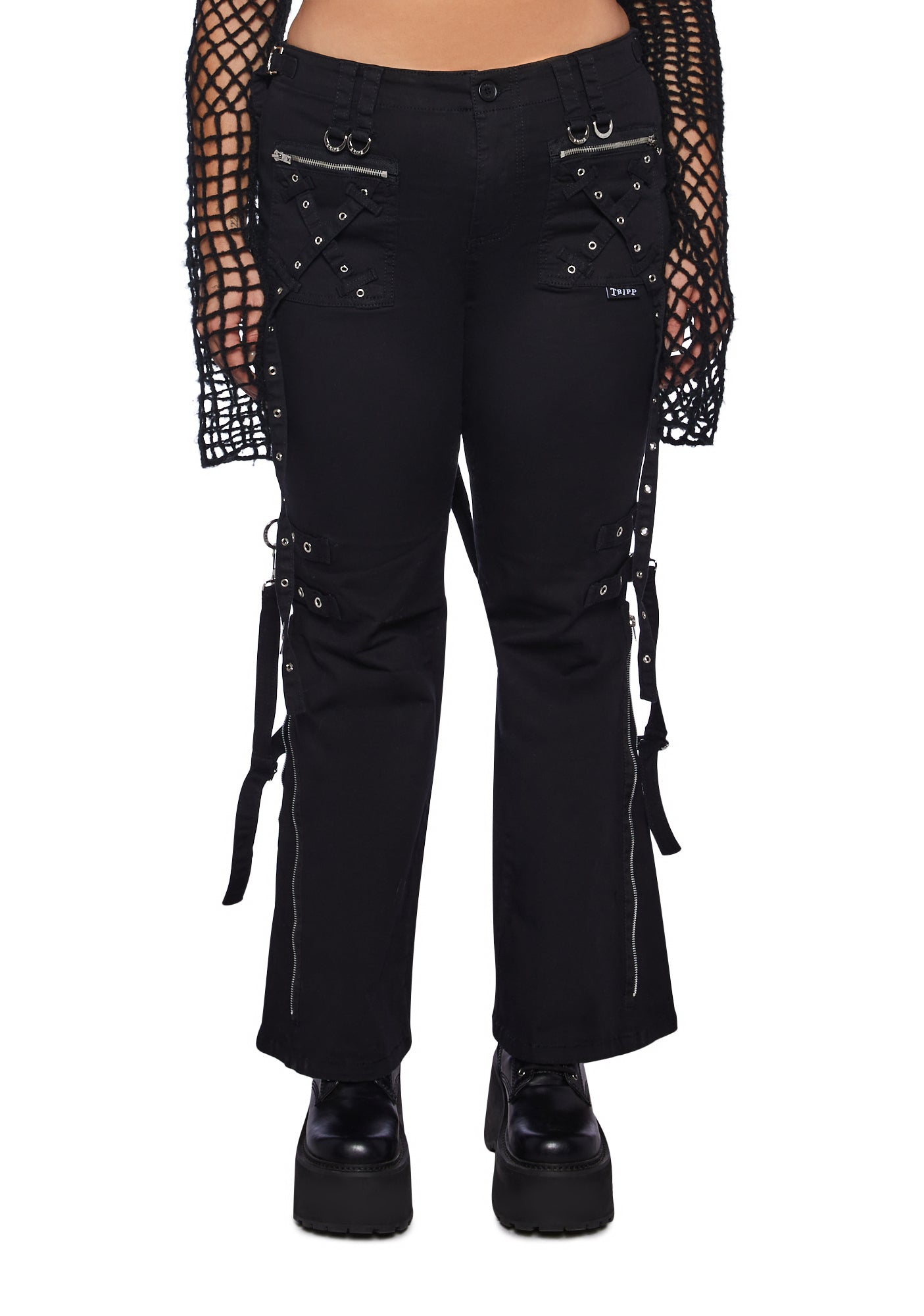 Plus Size Tripp NYC X-Strap Pants - Black – Dolls Kill