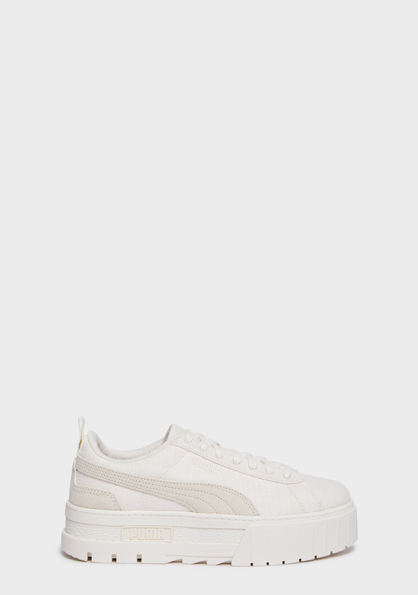 PUMA Hemp Cotton Platform Sneakers - Off White – Dolls Kill