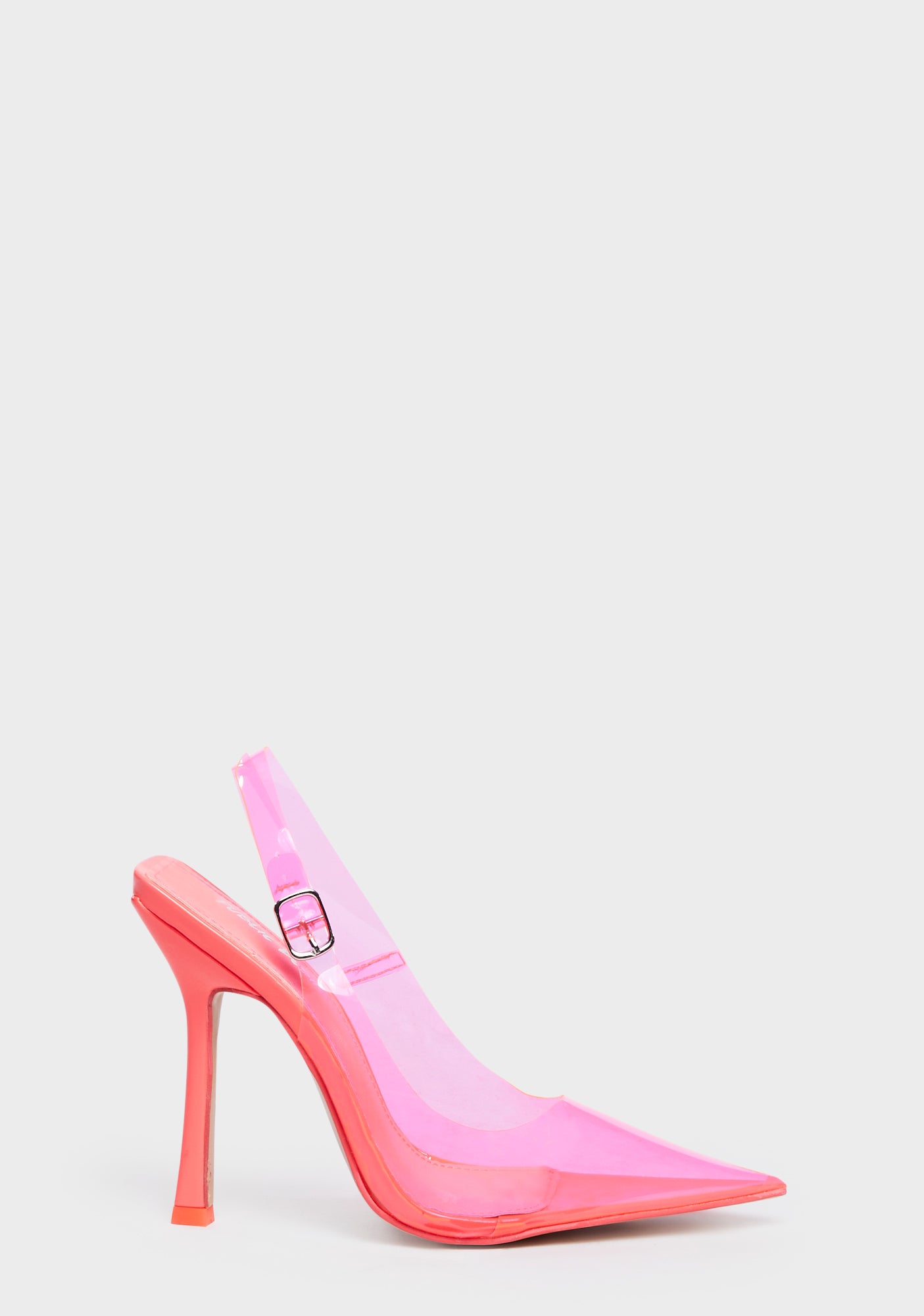 Public Desire Colored Vinyl Stiletto Heels - Pink – Dolls Kill