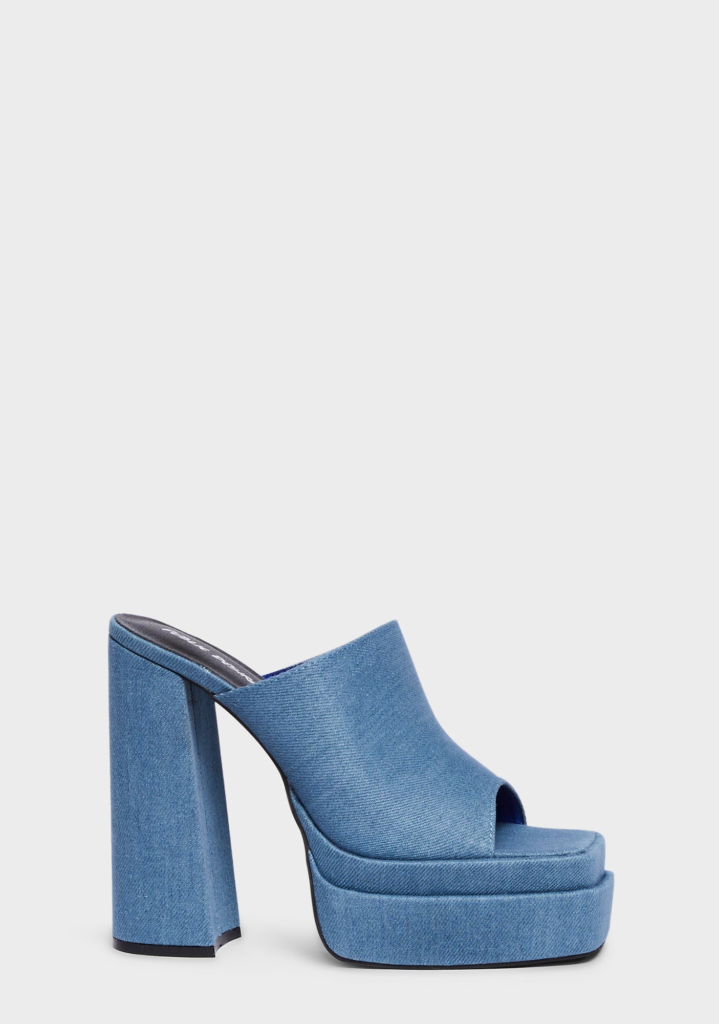 Public Desire Denim Platform Mules - Blue – Dolls Kill