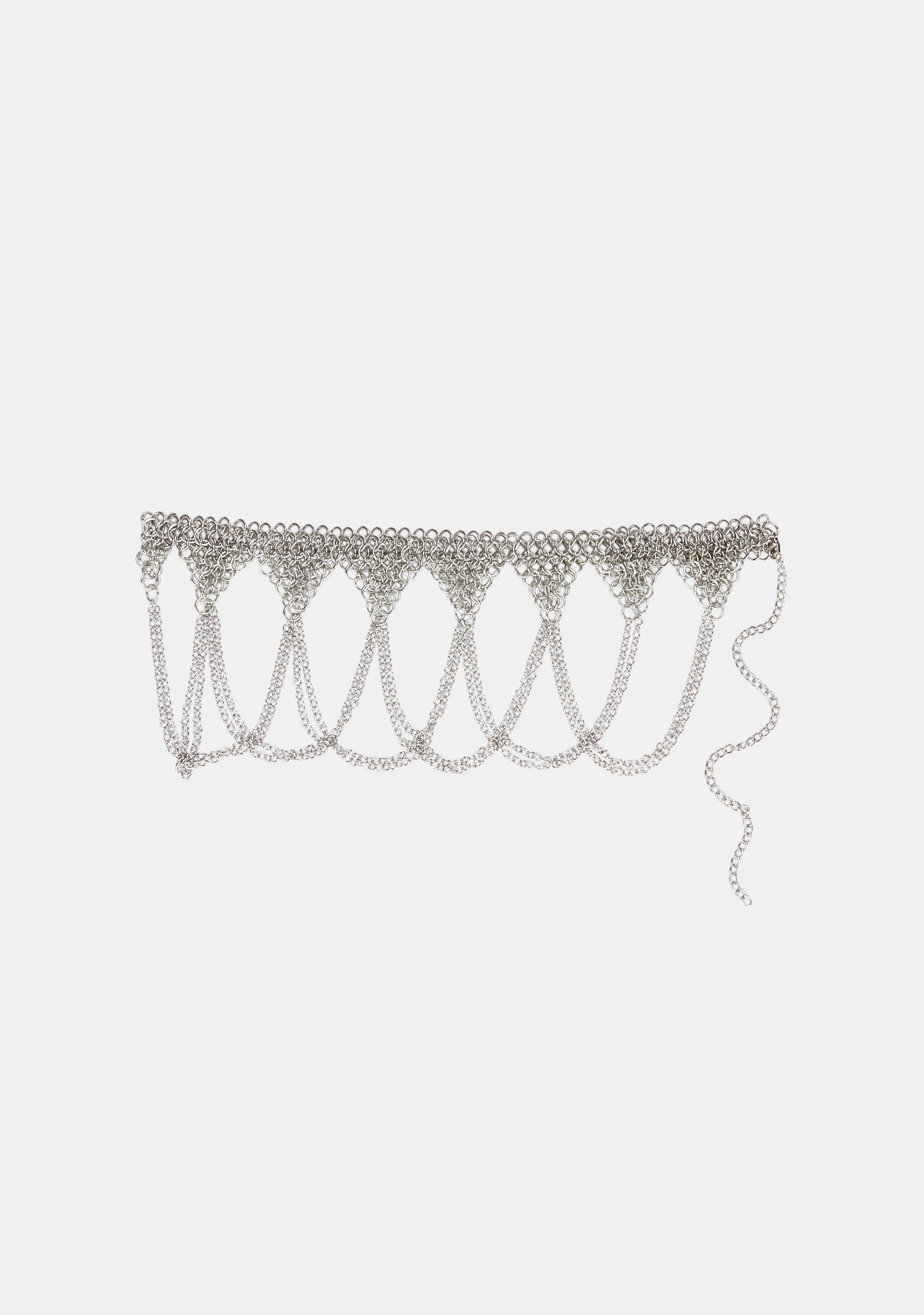 Widow Layered Chain Belt - Silver – Dolls Kill
