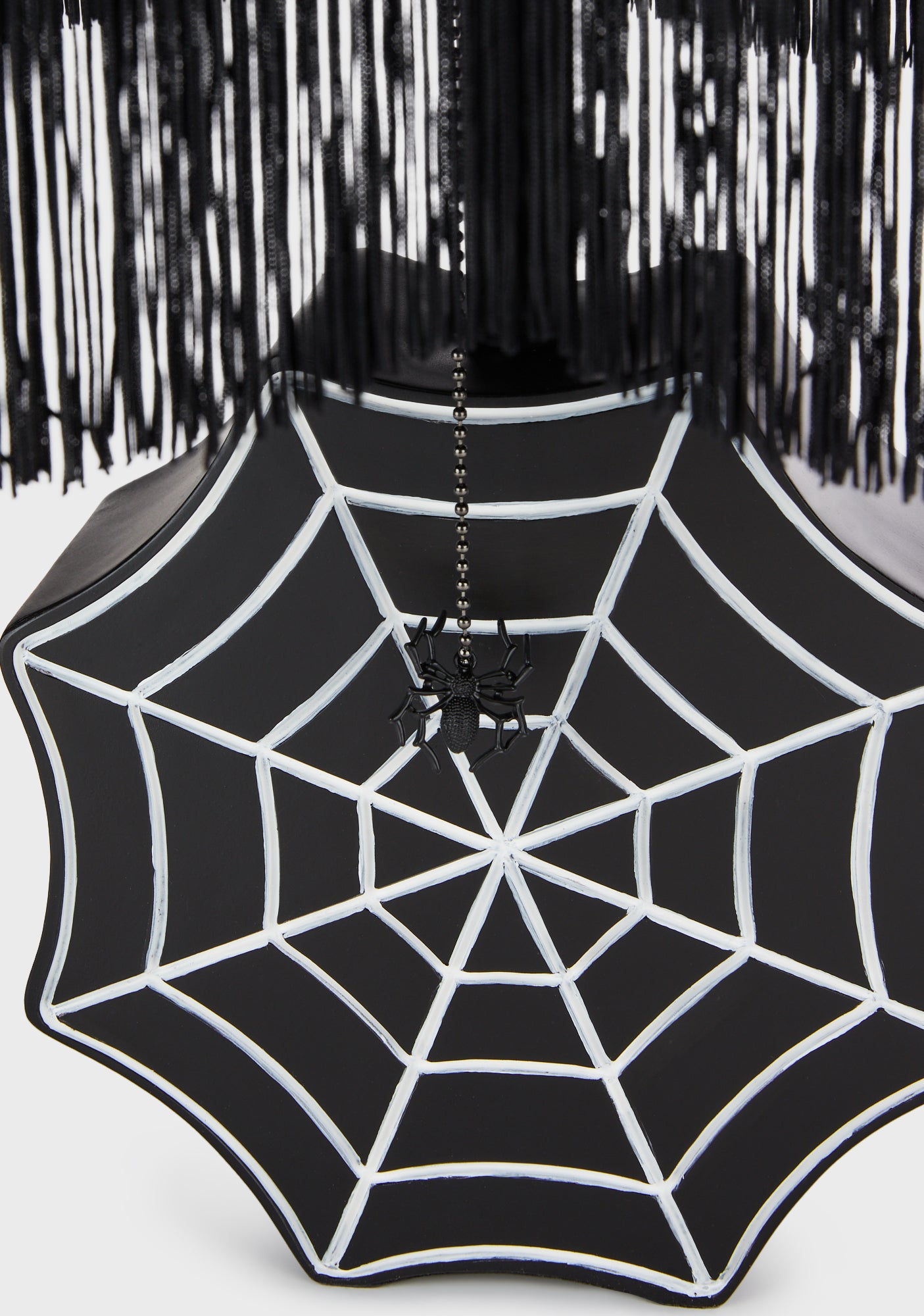 Dolls Home Spider Web Fringe Table Lamp - Black – Dolls Kill