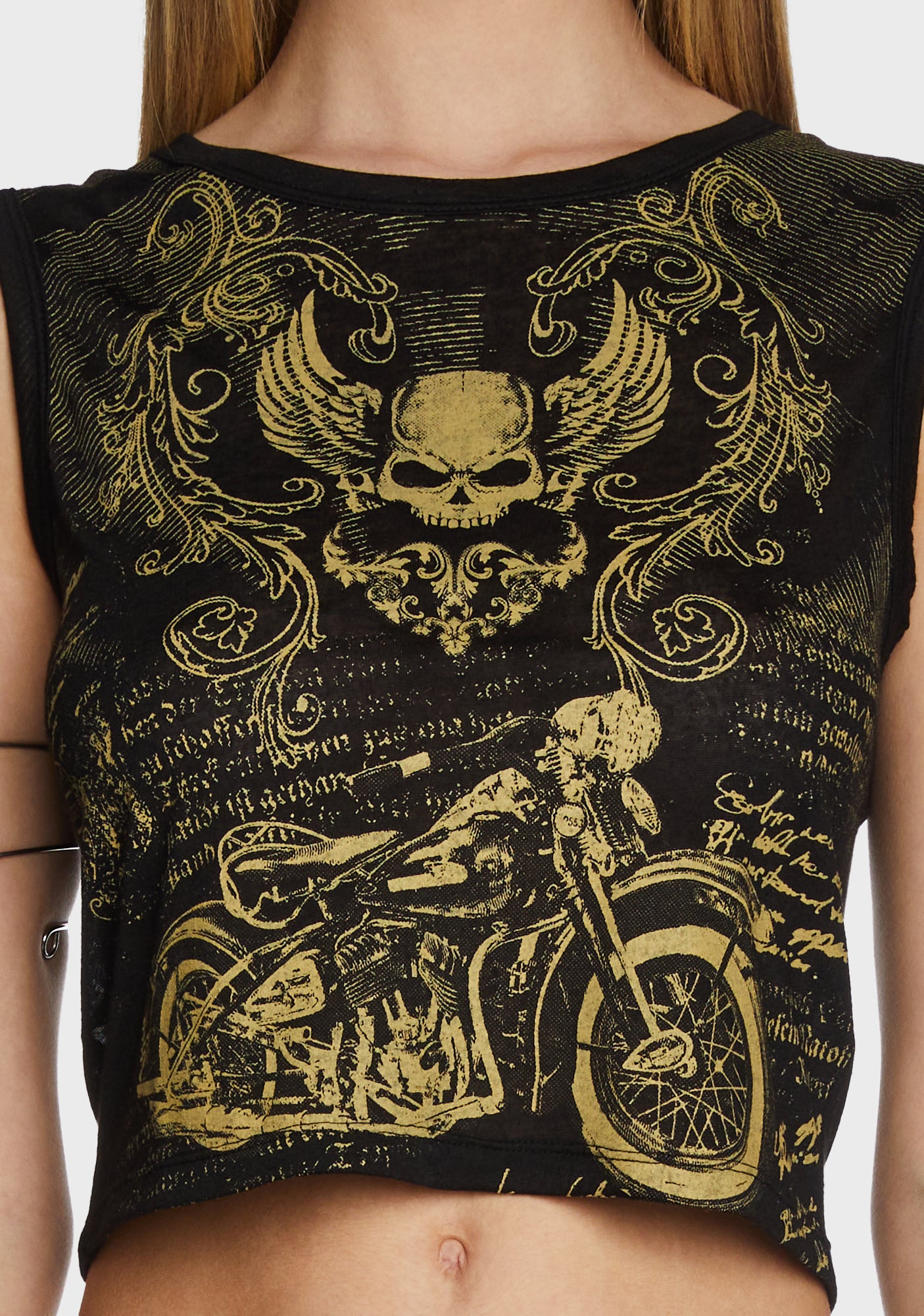 Chrome Queen Cropped Tank – Dolls Kill