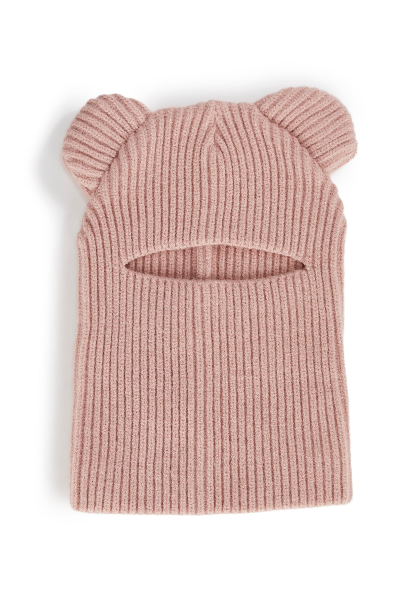 Ribbed Knit Bear Ear Ski Mask - Pink – Dolls Kill