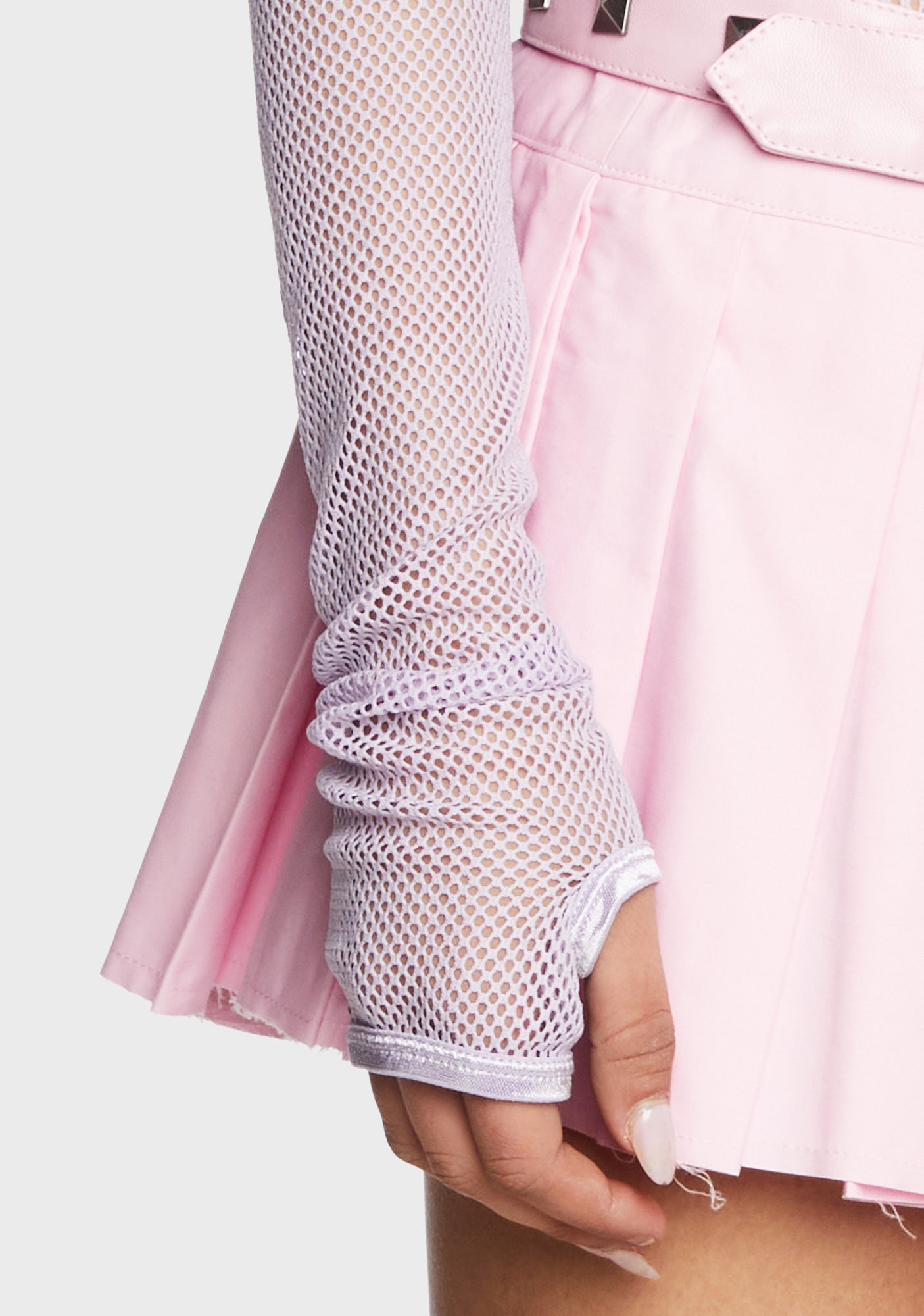 Current Mood Long Sleeve Fishnet Top - Light Purple – Dolls Kill