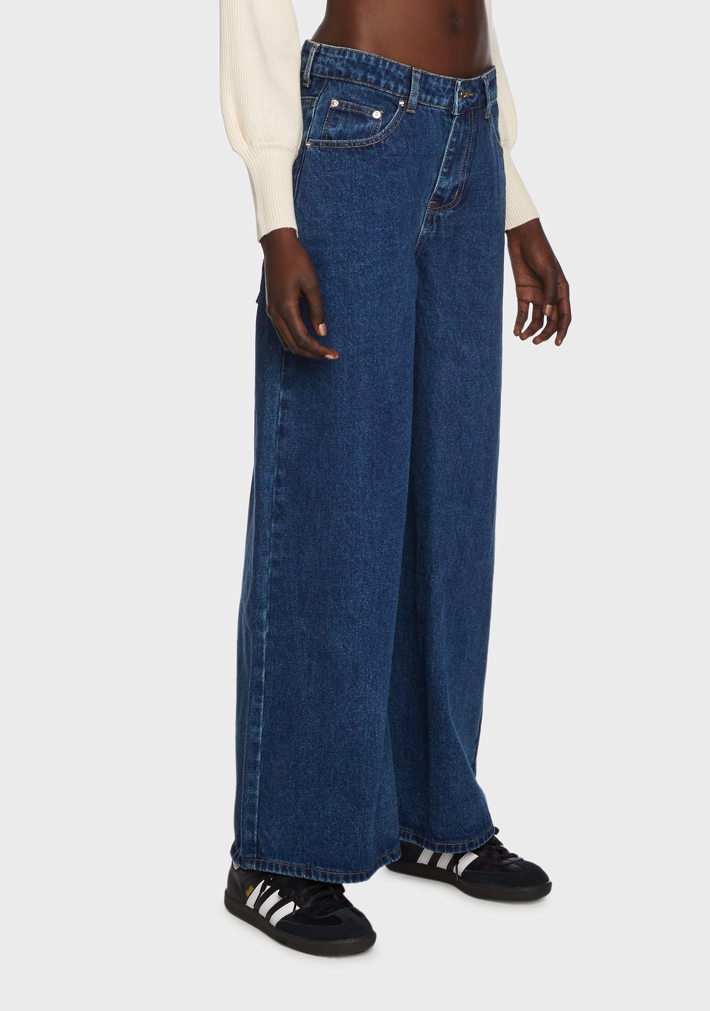 Rocksi Low Rise Wide Leg Jeans – Dolls Kill