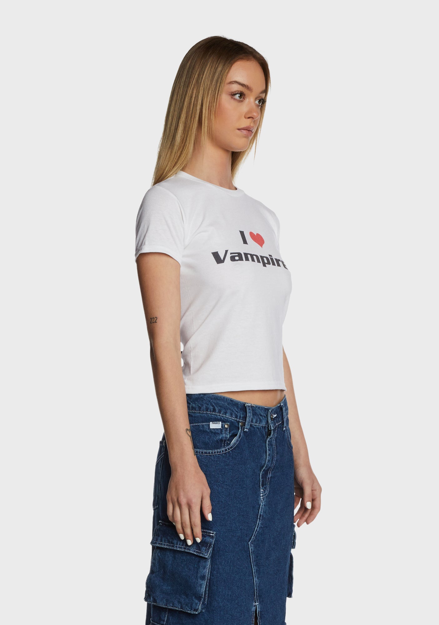 I Love Vampires Baby Tee – Dolls Kill