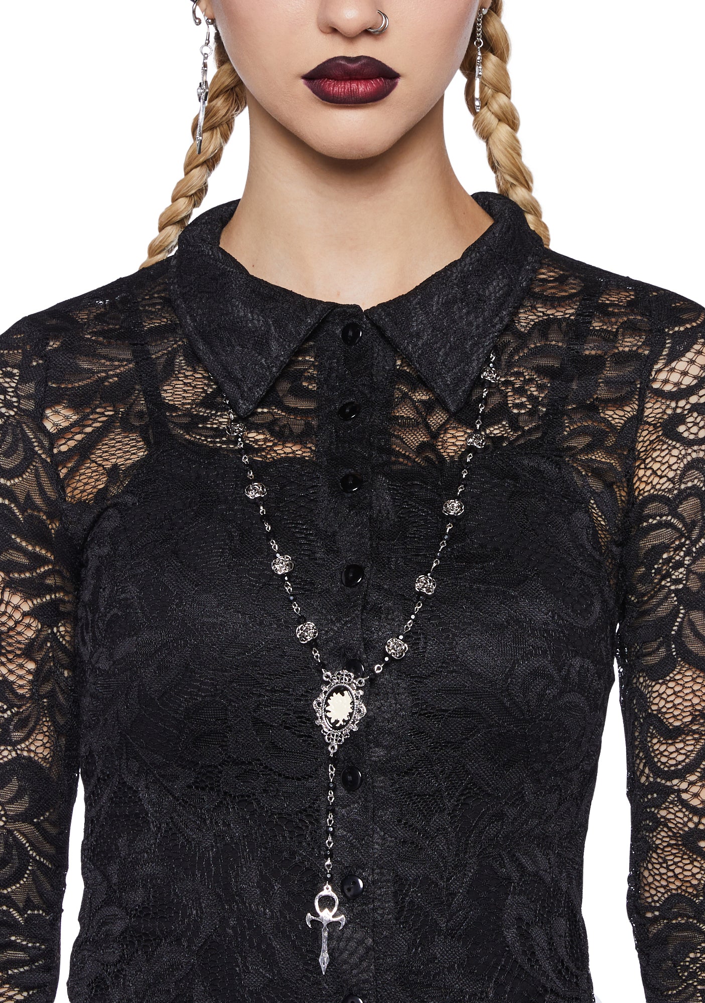 Divine Rituals Rosary Necklace – Dolls Kill