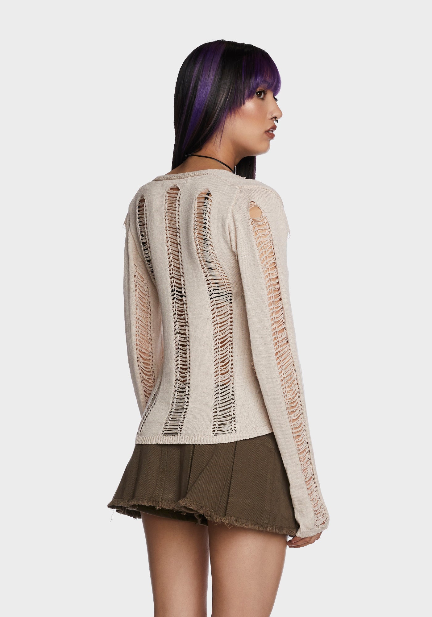 Tuned Out Crop Cardigan – Dolls Kill