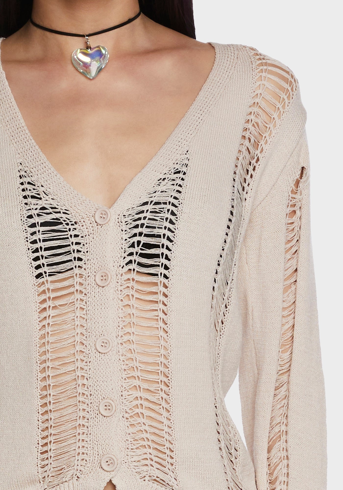 Tuned Out Crop Cardigan – Dolls Kill