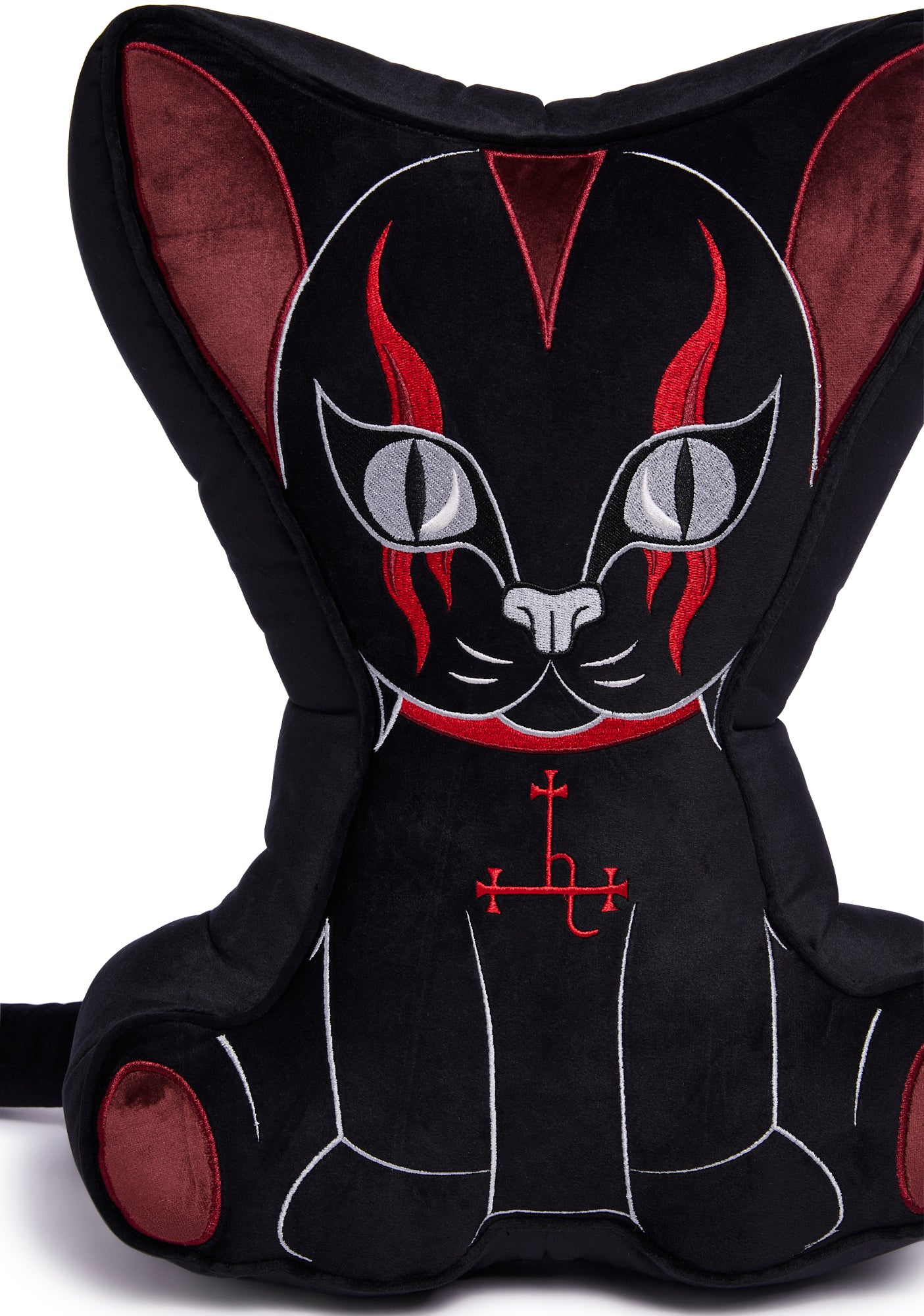 Dolls Home Cat Velour Pillow - Black – Dolls Kill