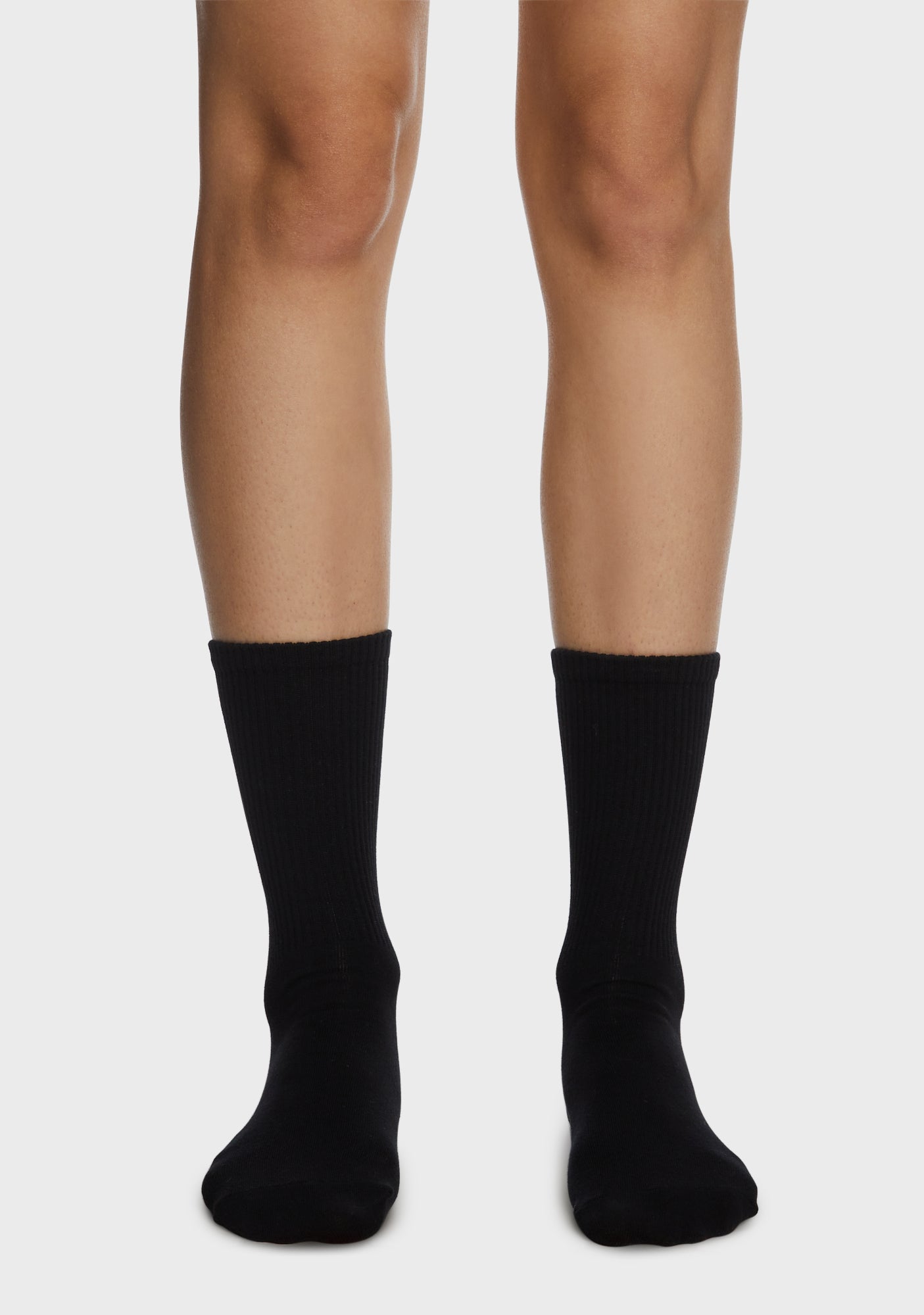 Natural Reaction Crew Socks - Black – Dolls Kill