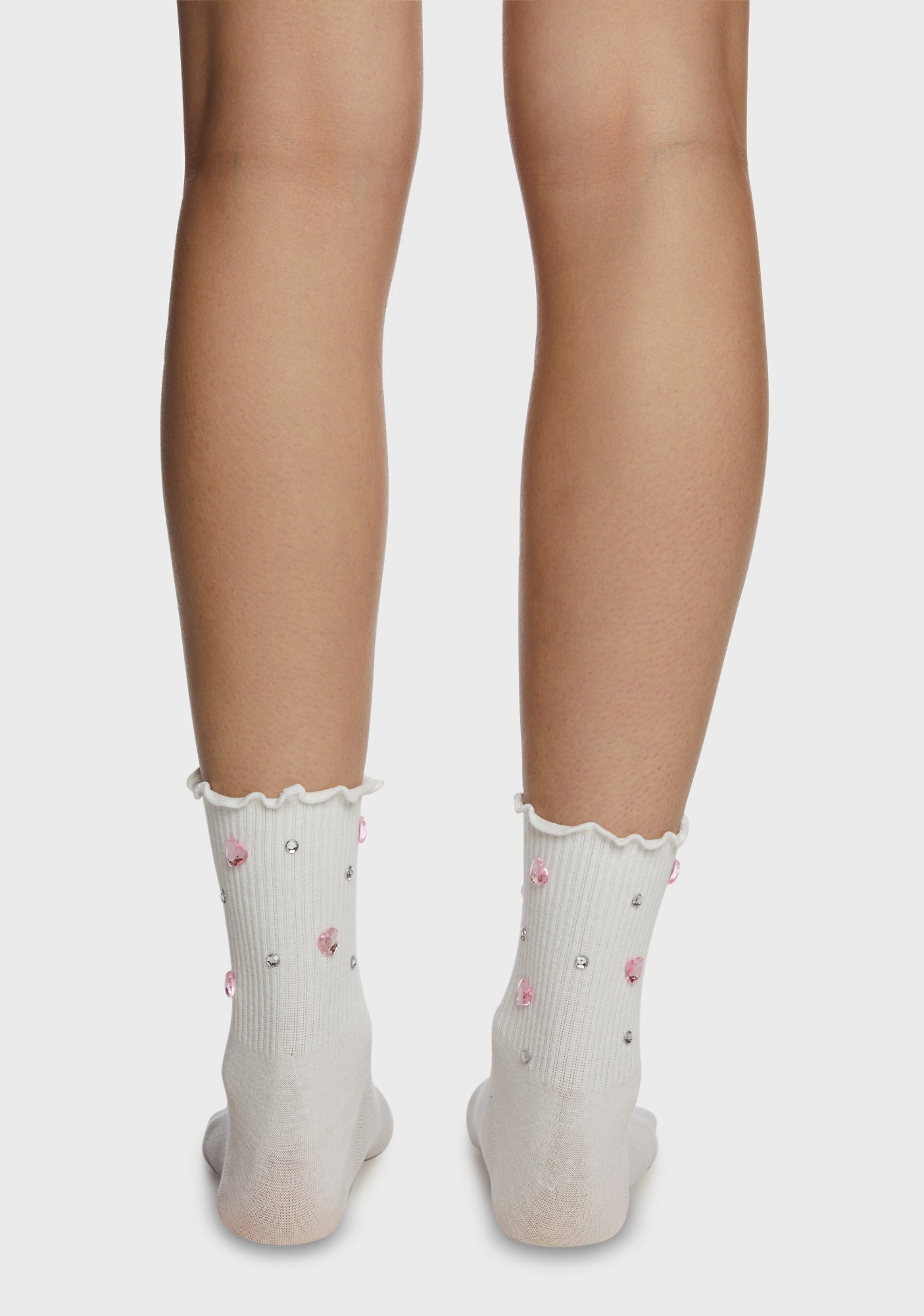 Fragile Desire Jewel Socks - White – Dolls Kill