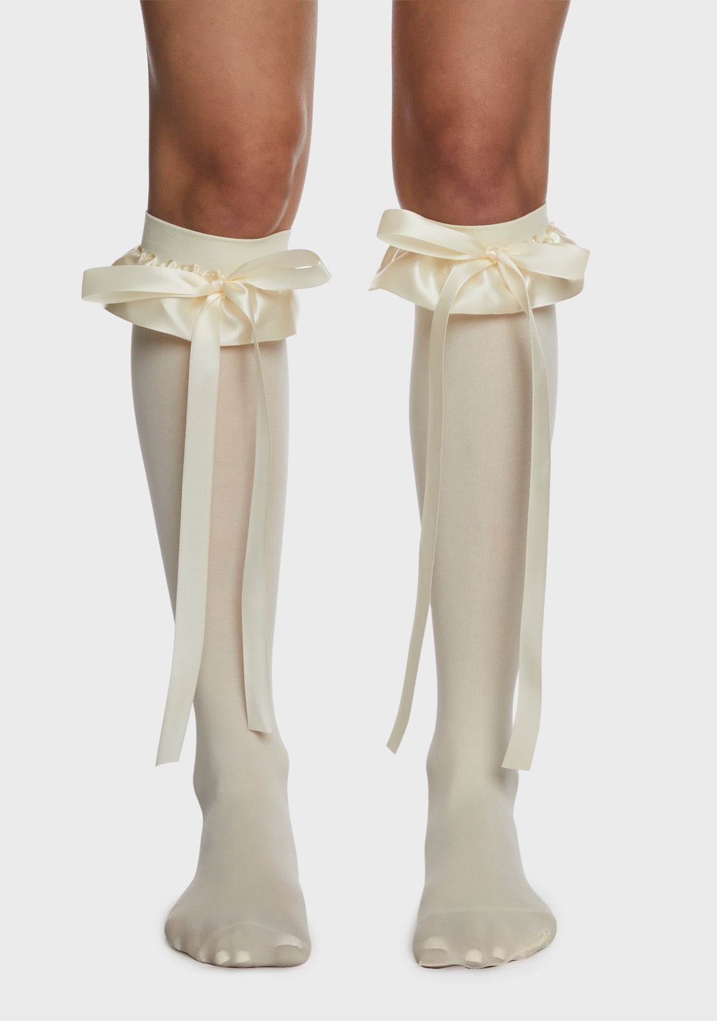 Ribbon Bow Socks - White – Dolls Kill