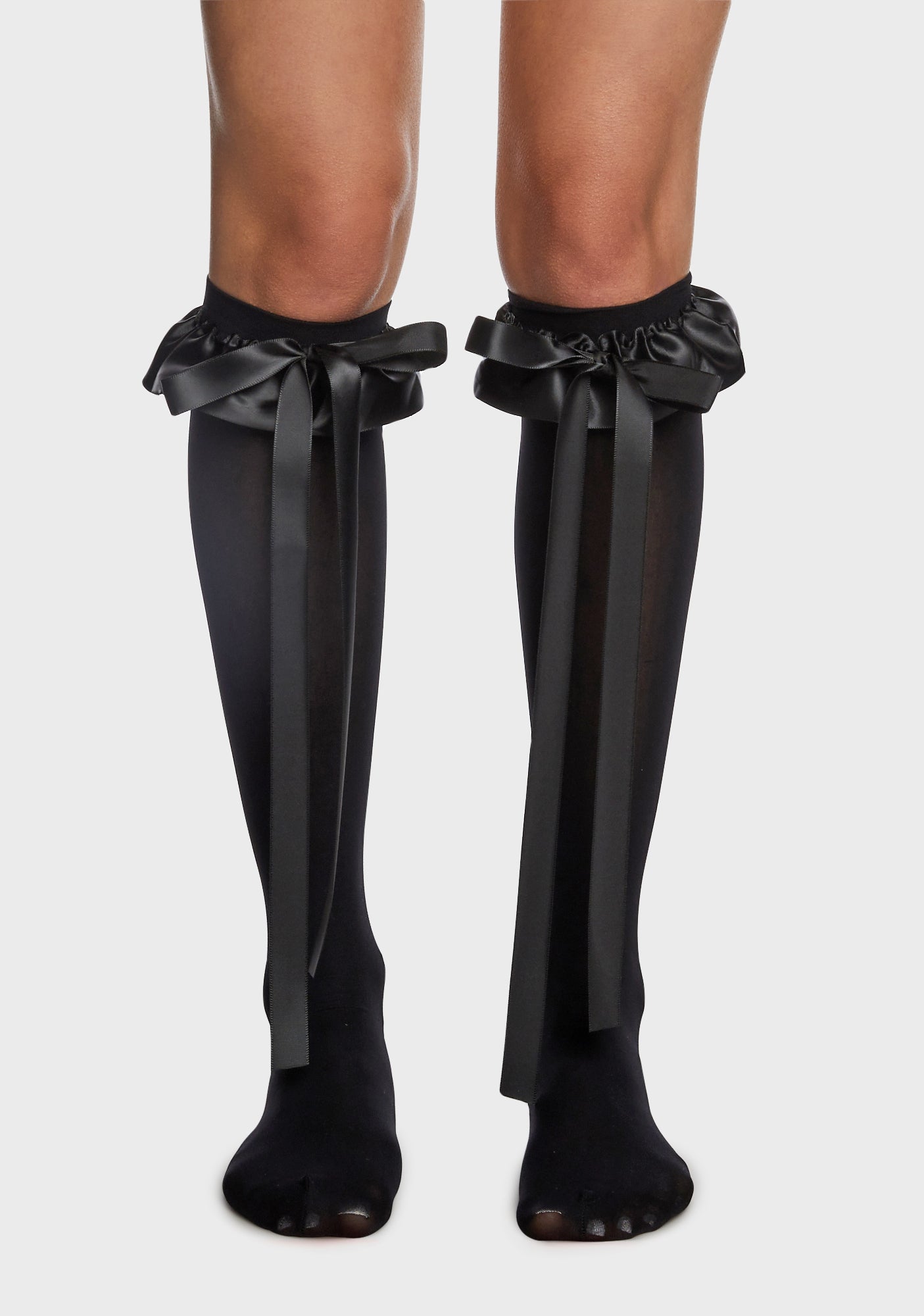 Ribbon Bow Socks - Black – Dolls Kill