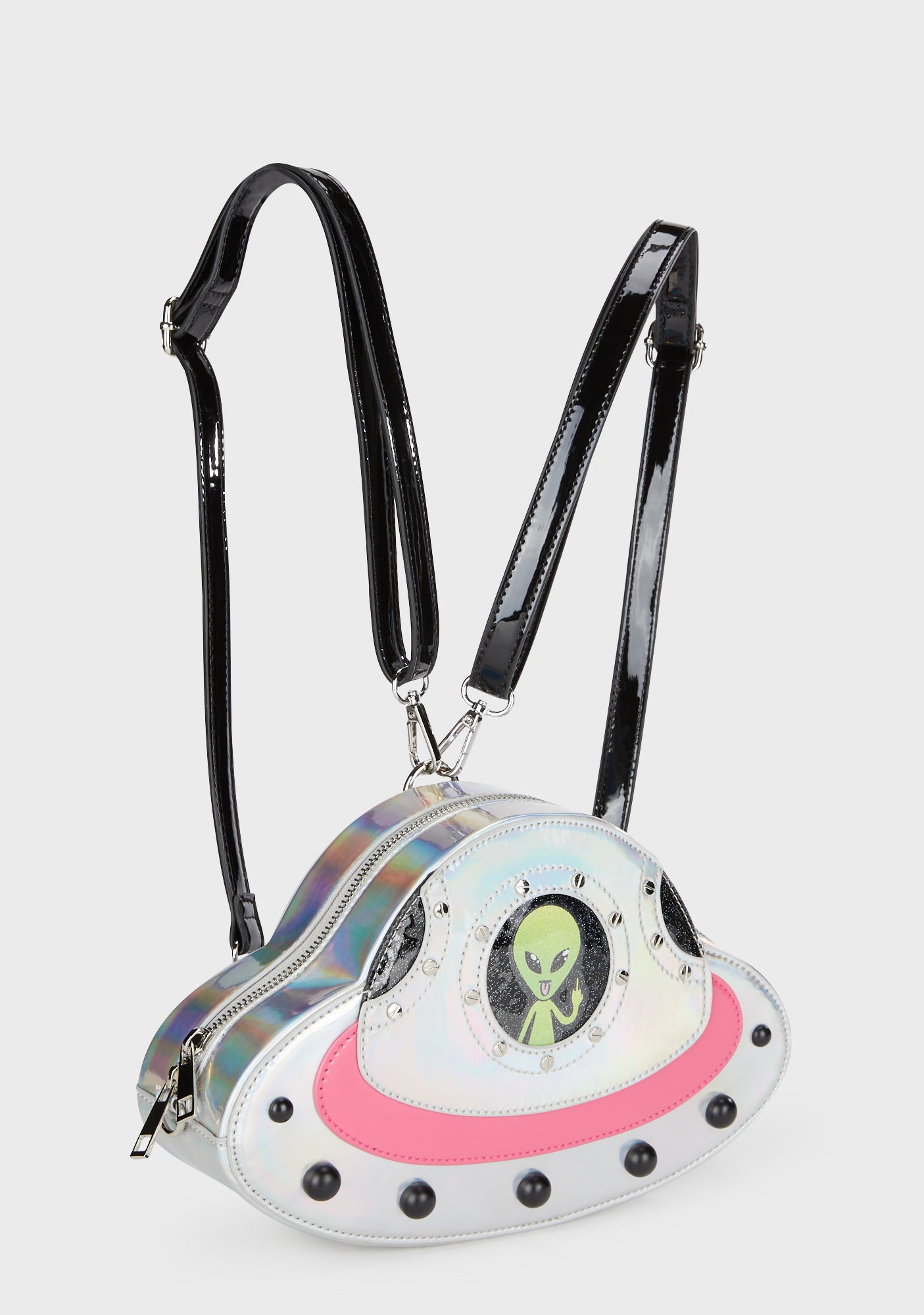 Current Mood UFO Alien Backpack - Silver – Dolls Kill