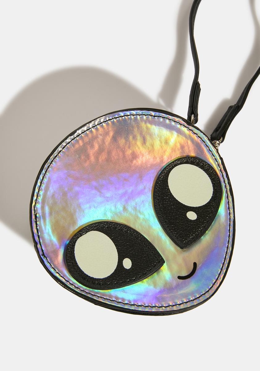 Holographic Alien Coin Purse - Silver – Dolls Kill