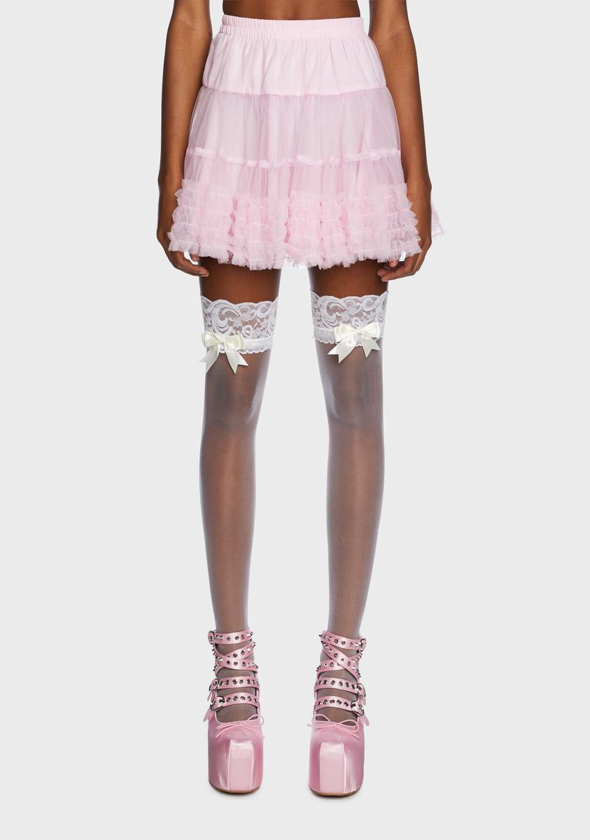 Tulle Mini Skirt - pink – Dolls Kill