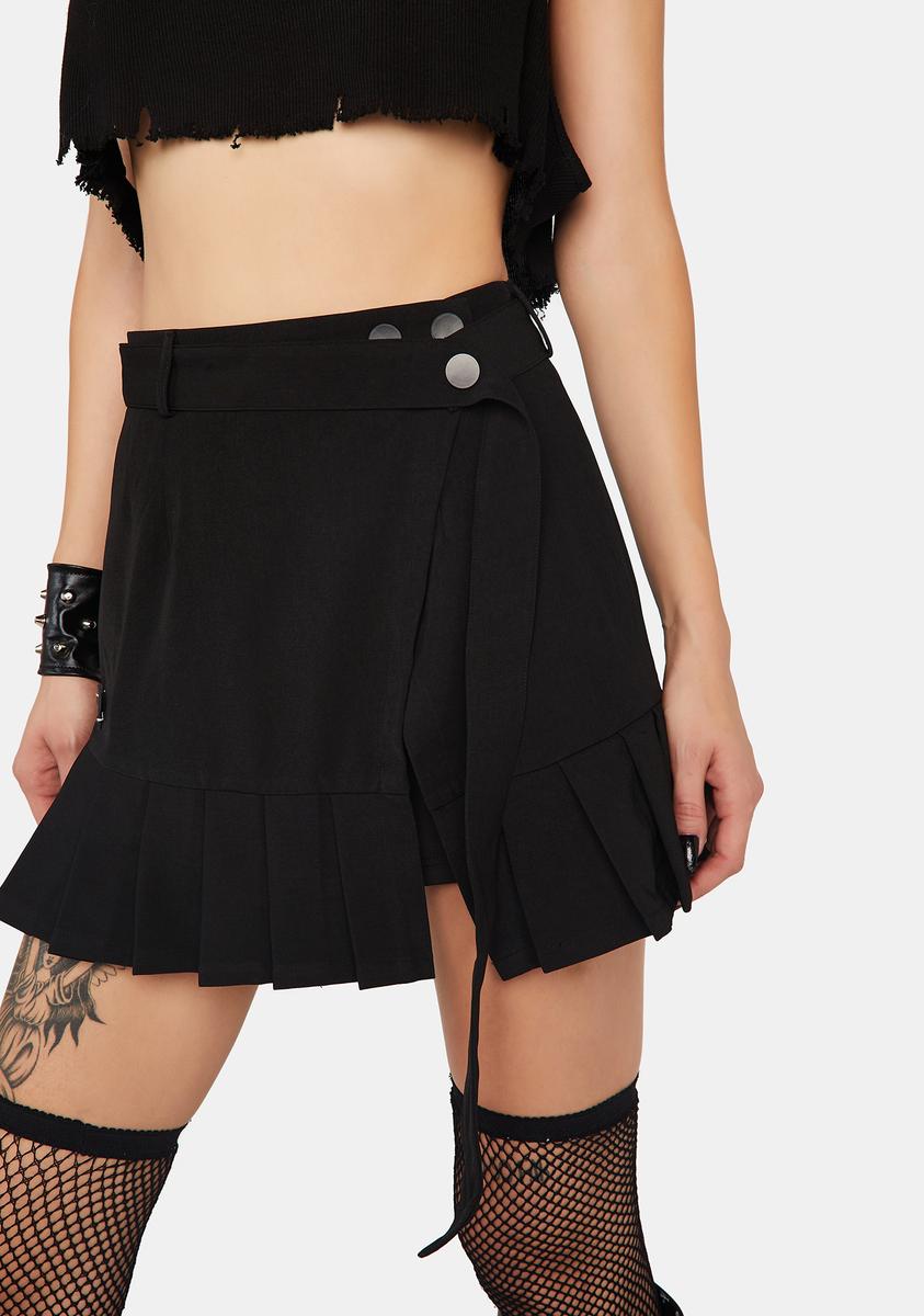 Punk Rave Pleated Skort - Black – Dolls Kill