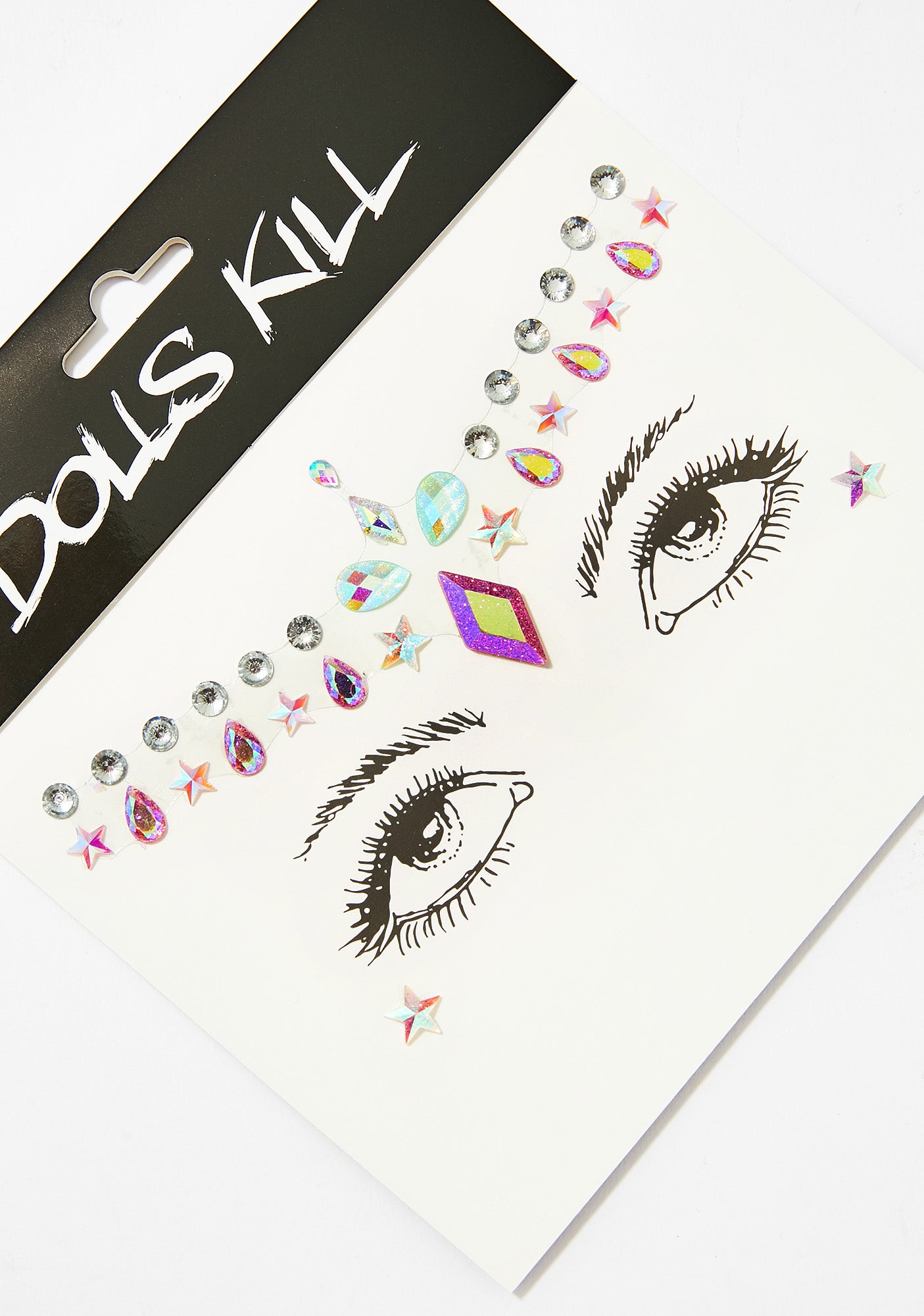 Pink Iridescent Star Face Gems – Dolls Kill