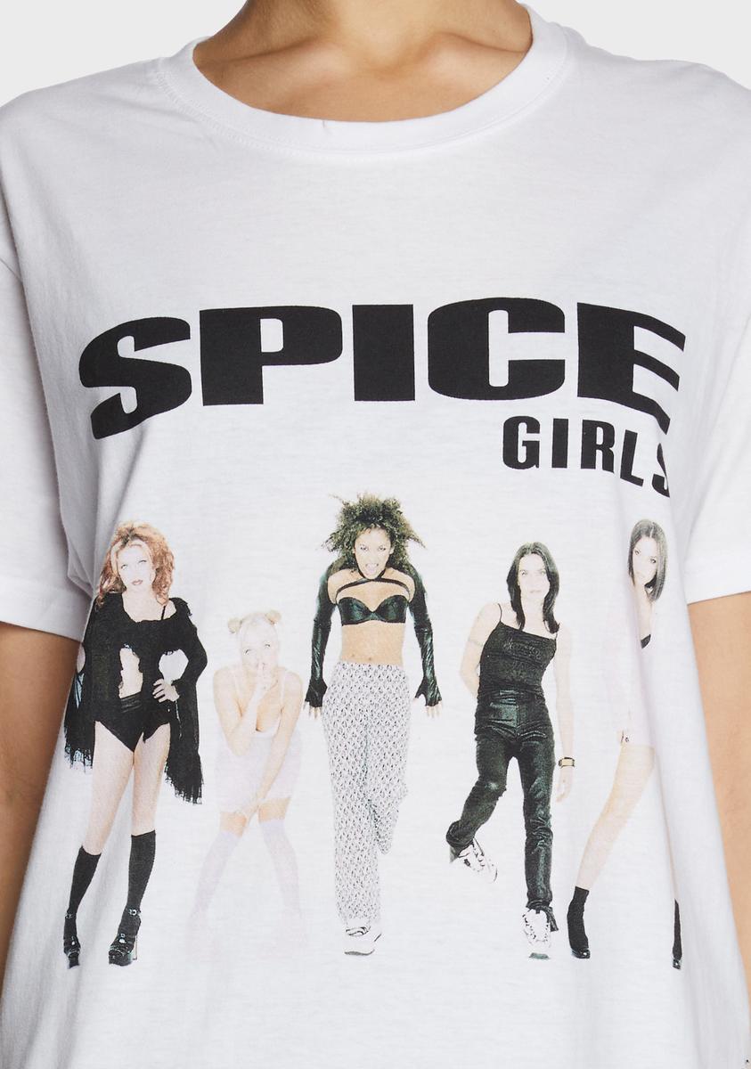 Daisy Street Spice Girls Oversized Graphic Tee - White – Dolls Kill