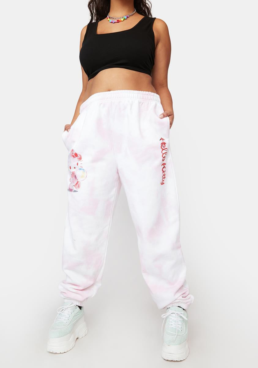 Plus Size NGOrder Hello Kitty Bubble Tie Dye Joggers - Pink – Dolls Kill