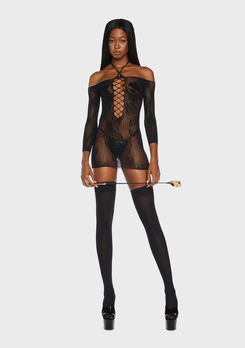 Sheer Rose Mesh Bodystocking - Black – Dolls Kill