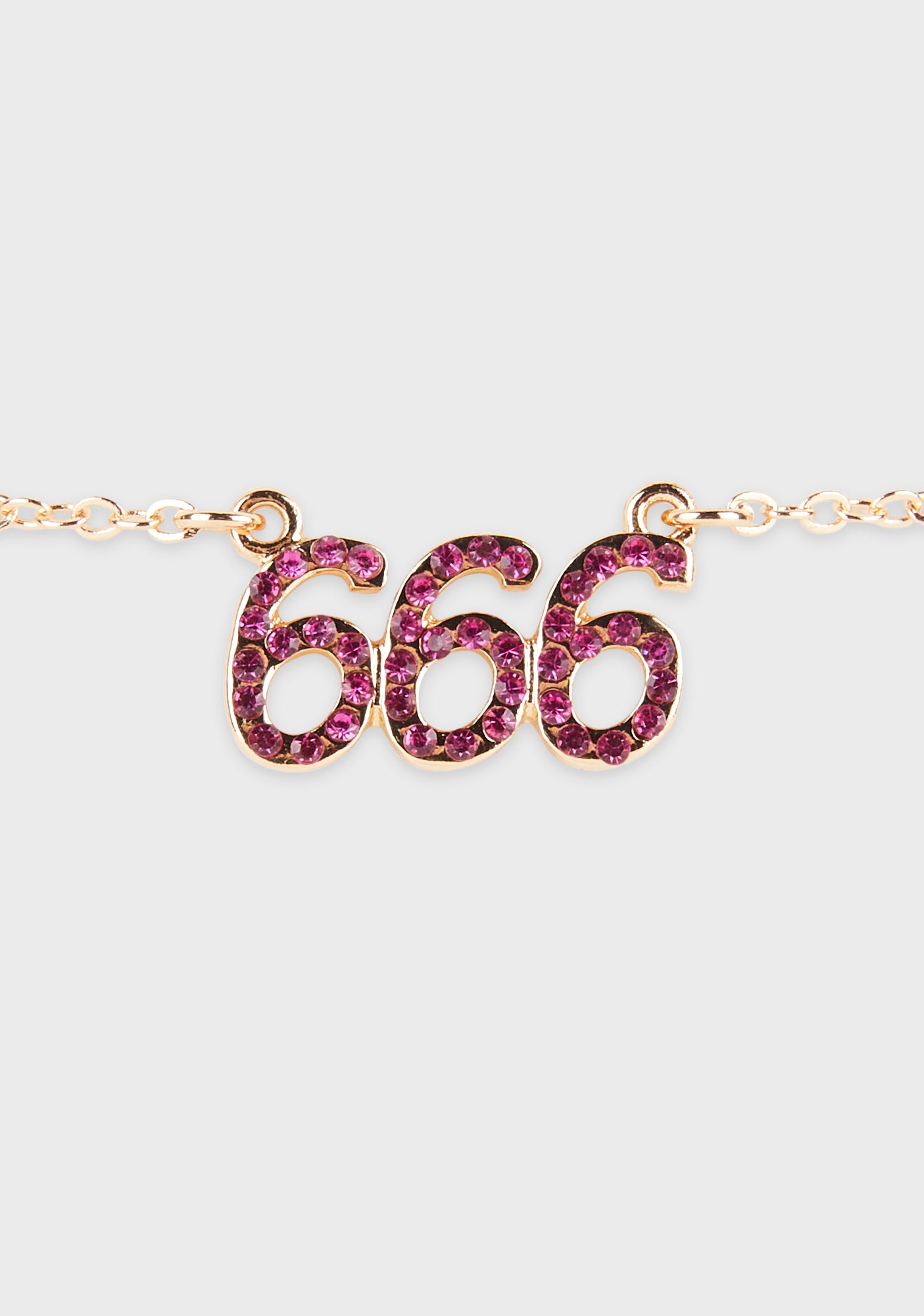 666 Chain Necklace - Gold – Dolls Kill