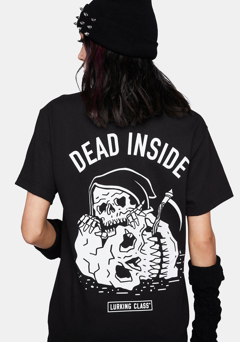 Lurking Class Dead Inside Skeleton Tee - Black – Dolls Kill