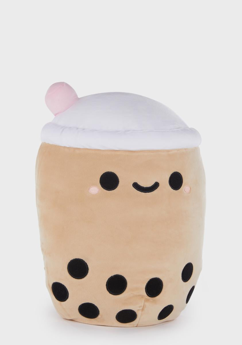 Smoko Boba Tea Plush Pillow - Tan – Dolls Kill