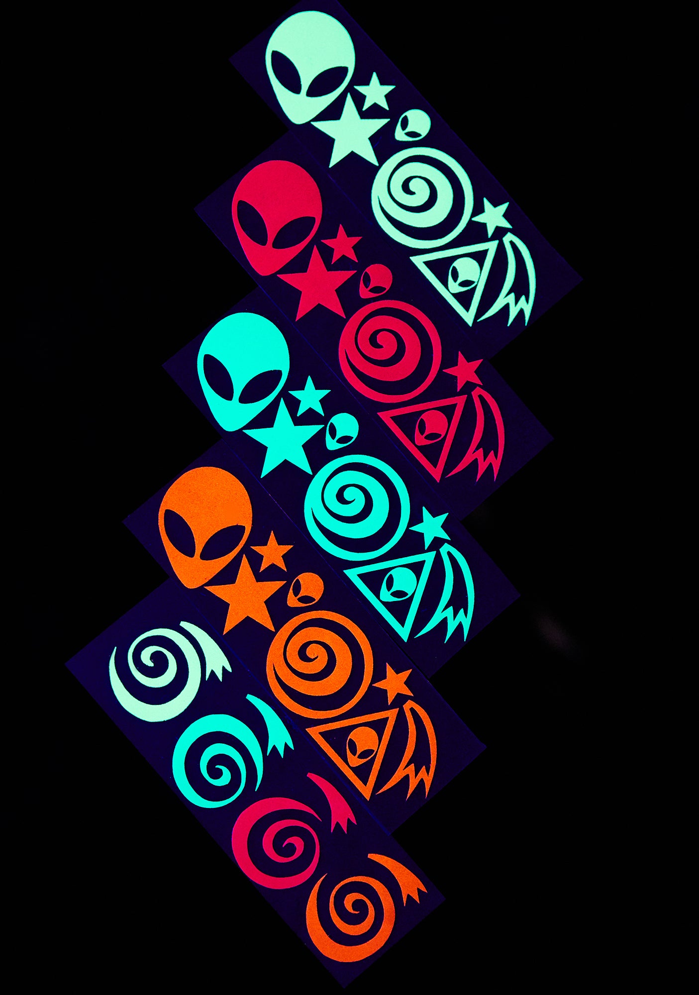 Blacklight Alien Body Stickers – Dolls Kill