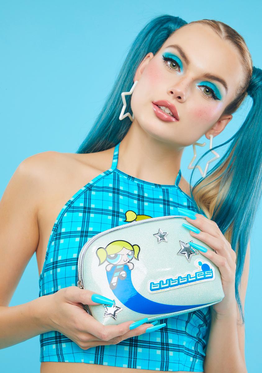 Dolls Kill x Powerpuff Girls Bubbles Makeup Bag - Blue