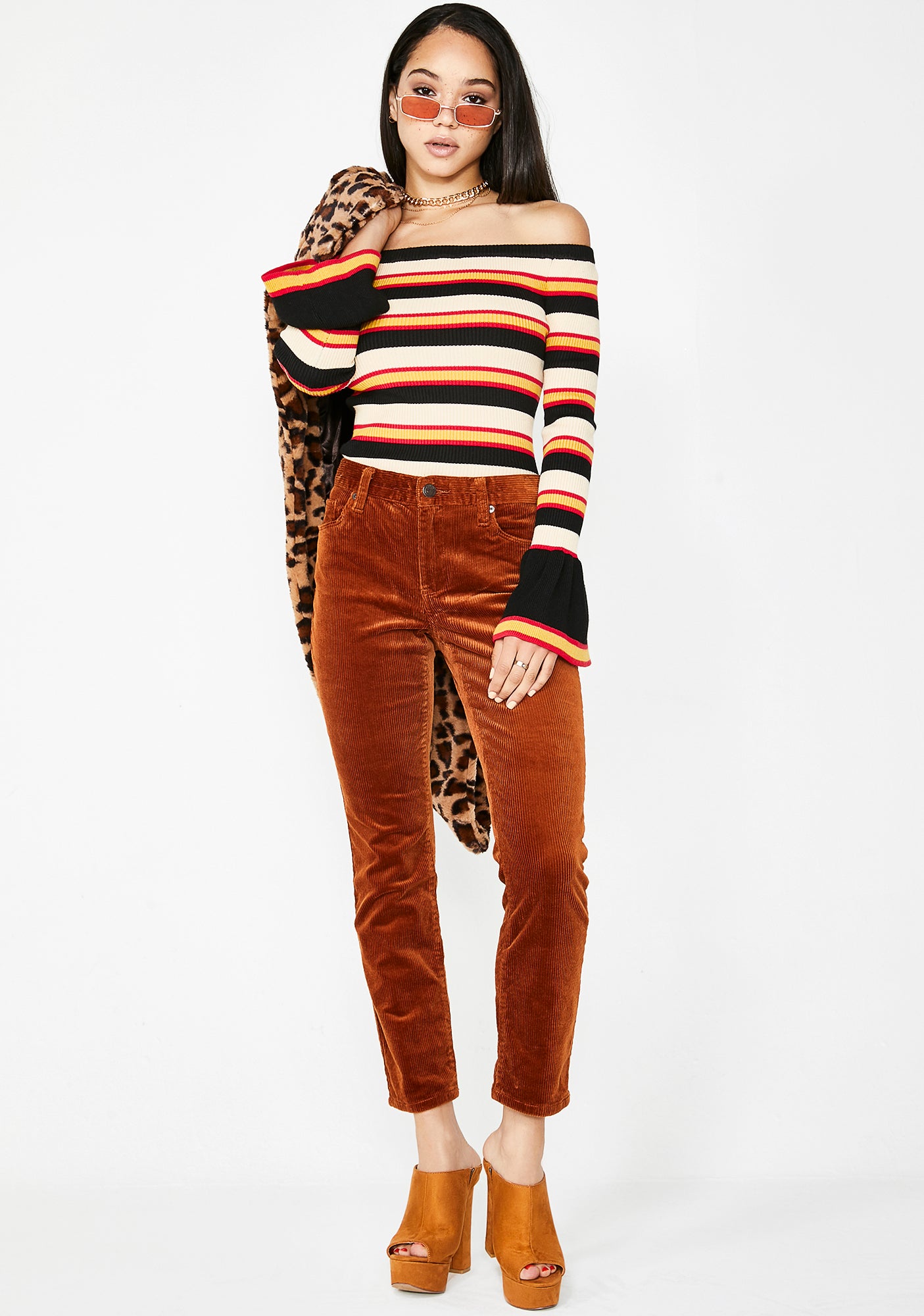 Autumn Lovin' Striped Blouse – Dolls Kill