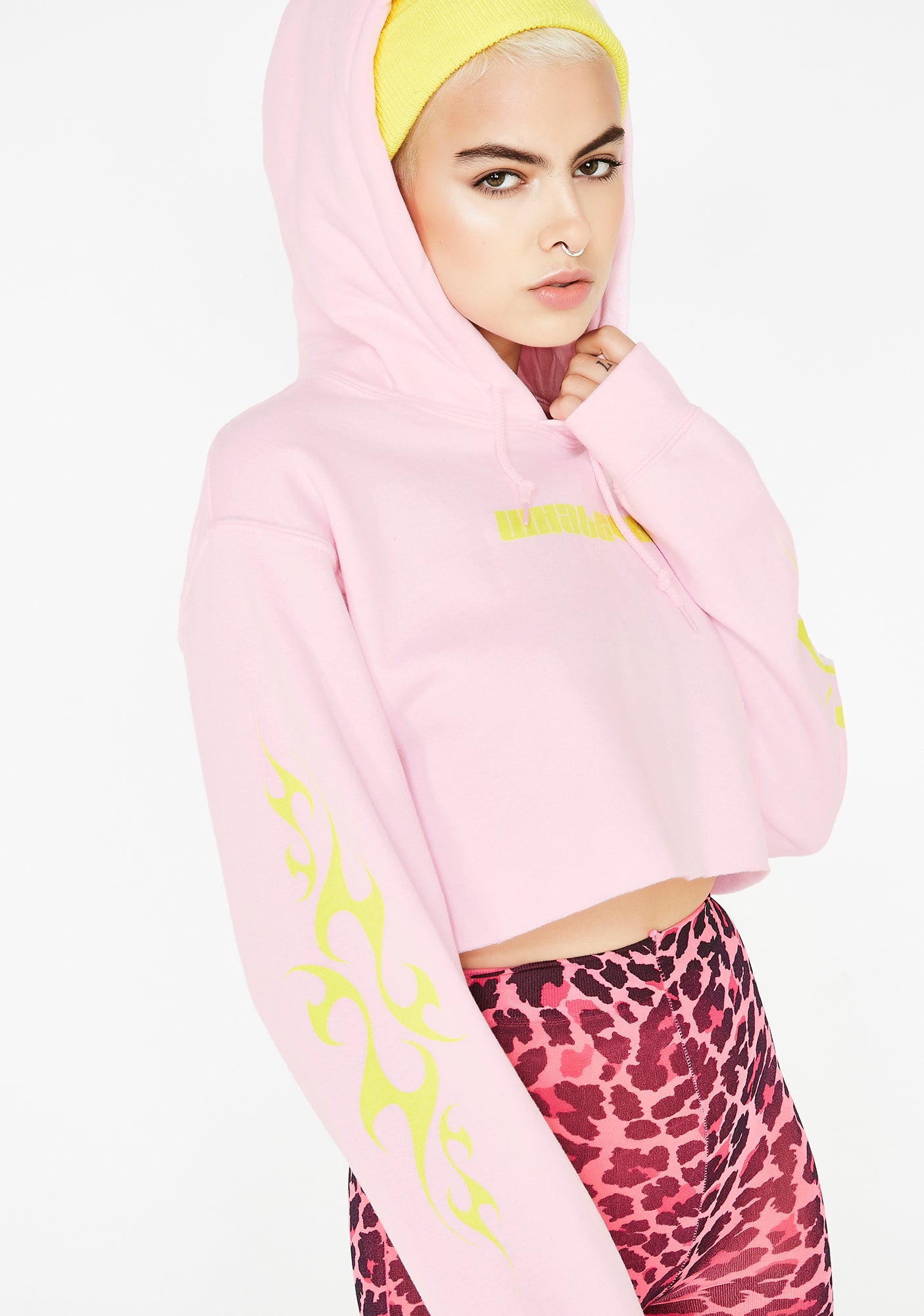 Whatever Cropped Hoodie – Dolls Kill
