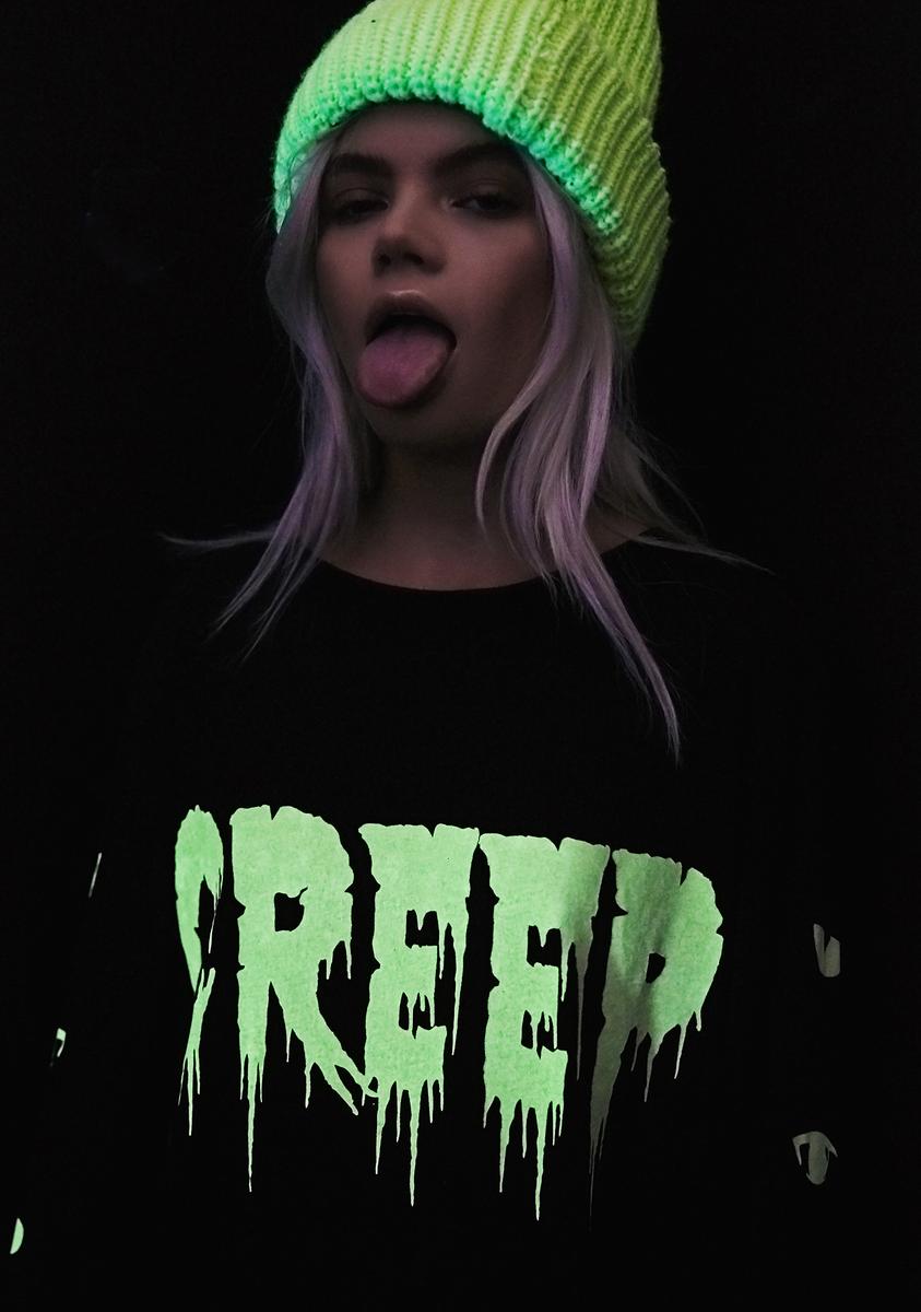 Halloween Creep Eyes Graphic Long Sleeve Tee – Dolls Kill
