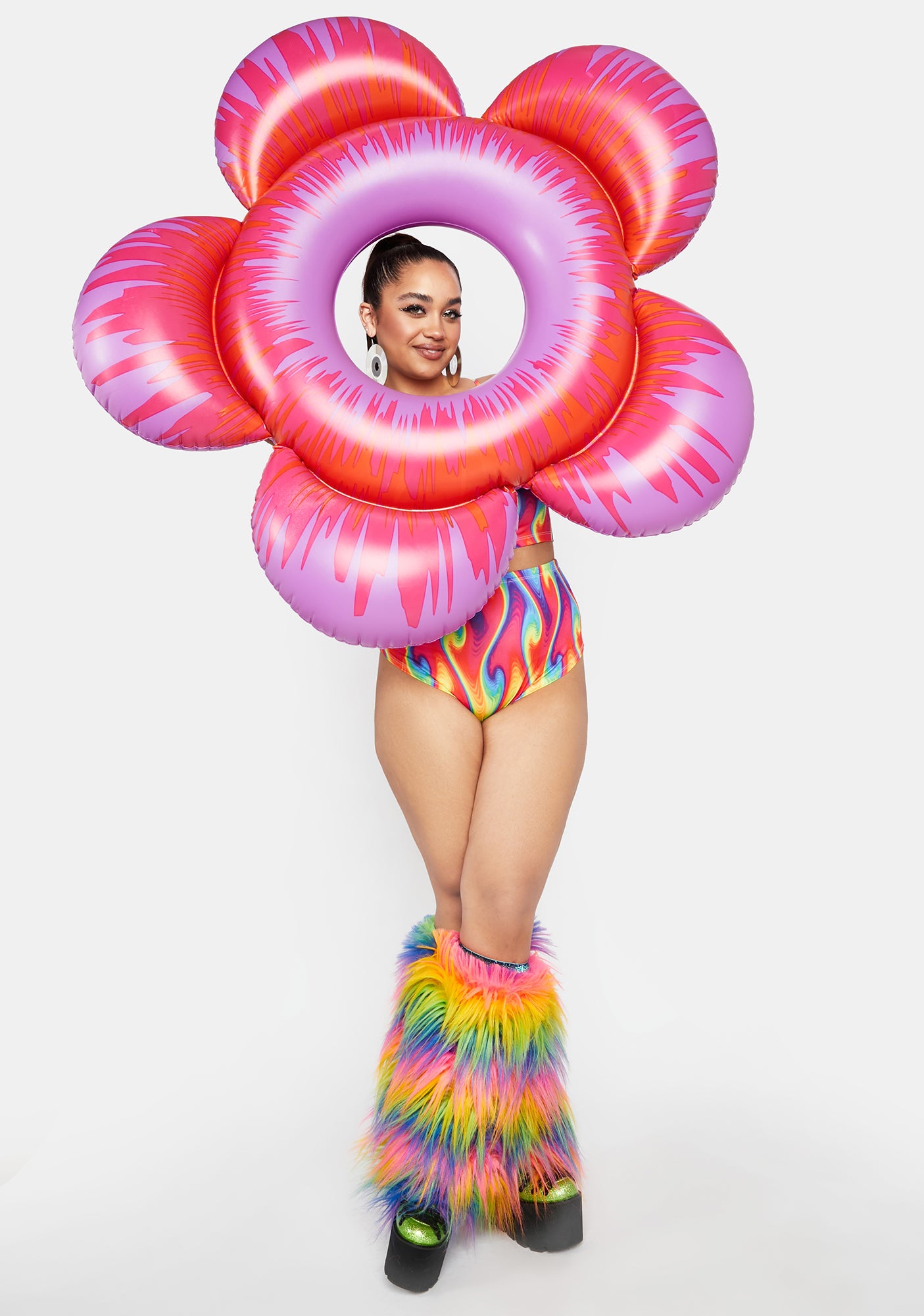 Daisy Shaped Pool Float - Pink Tie Dye – Dolls Kill