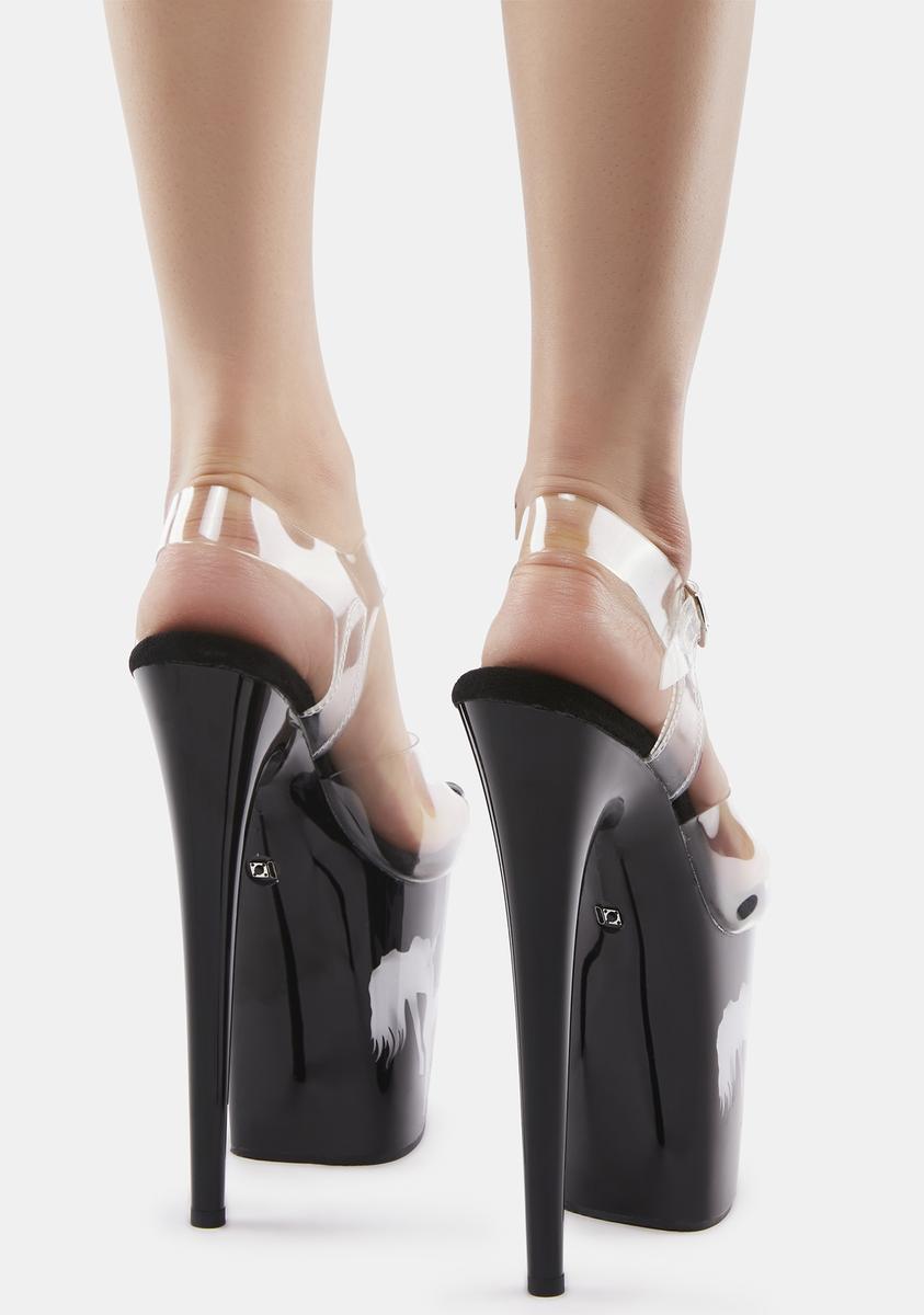 Pleaser LED Dancer Silhouette Light Up Platform Stiletto Heels - Black ...