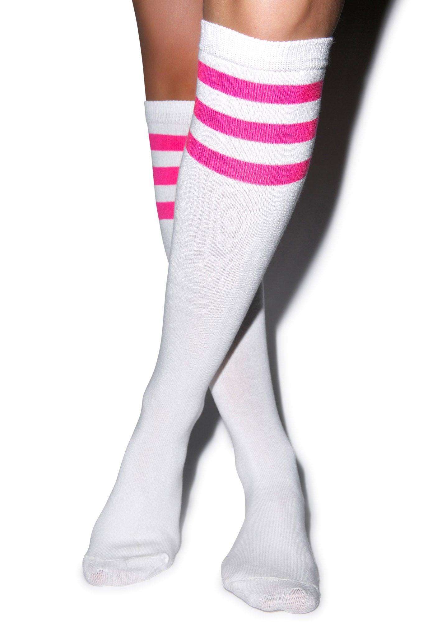 Rockin' White Stripe Socks – Dolls Kill
