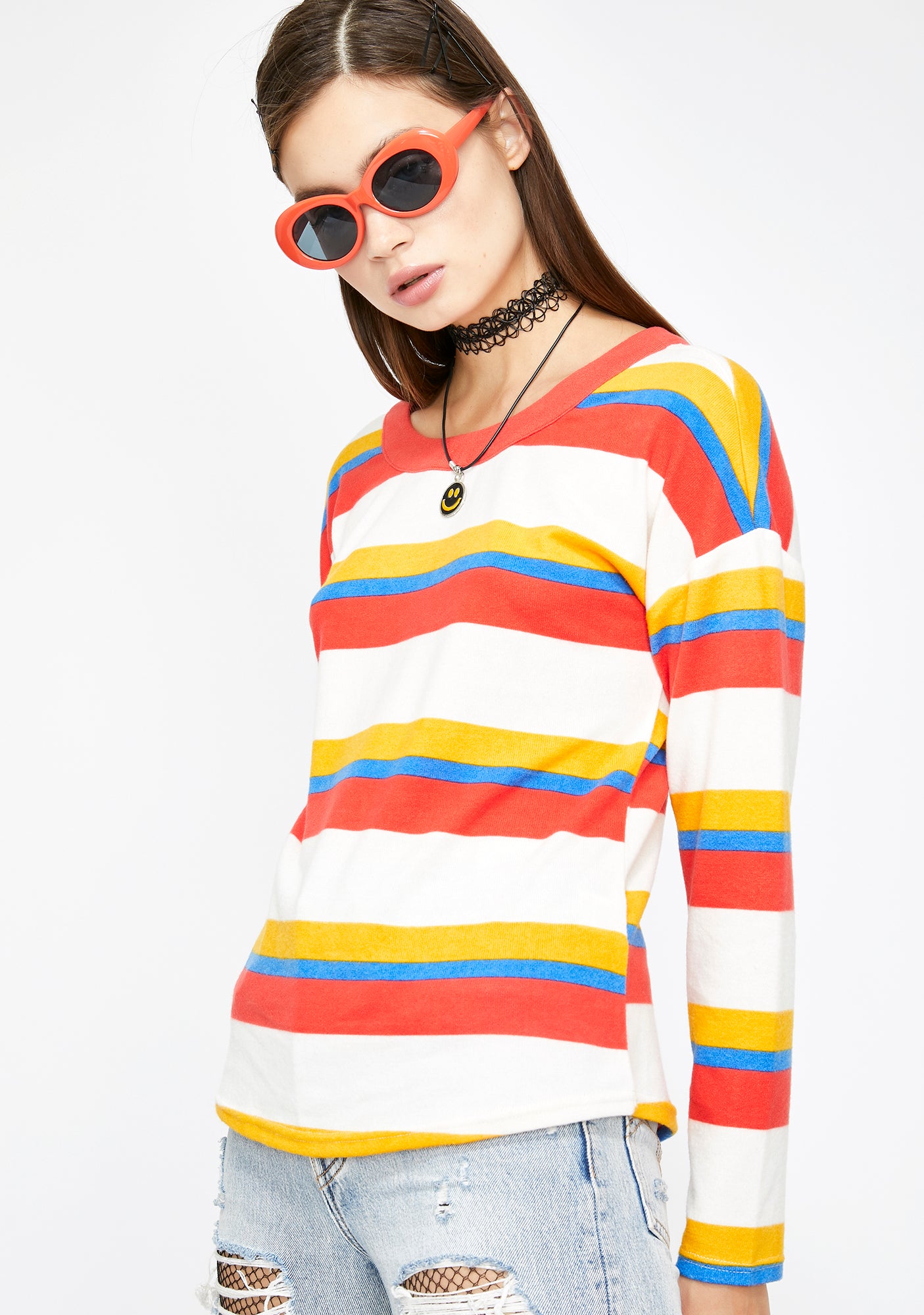 Tie Back Stripe Knit Sweater – Dolls Kill