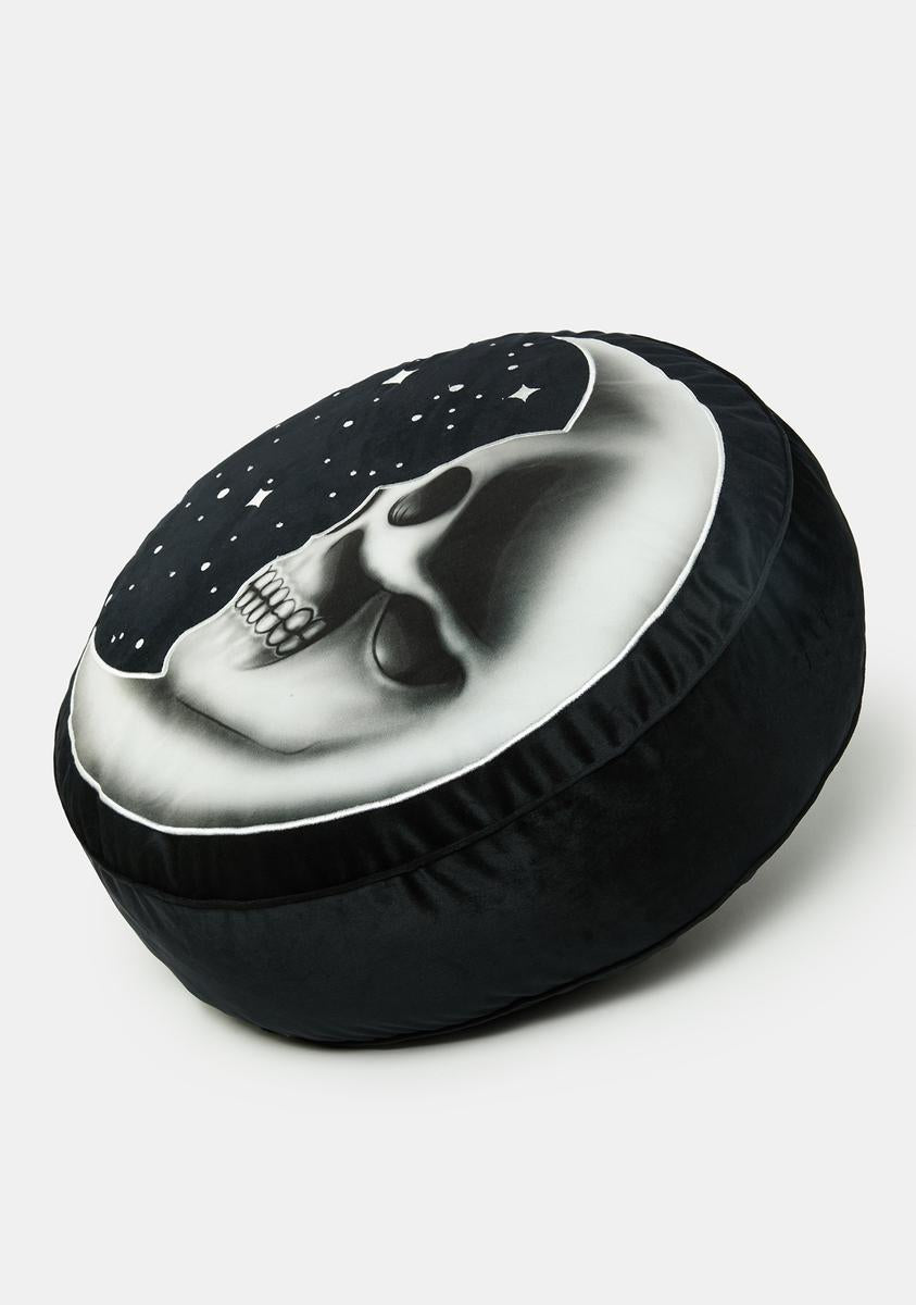 Dolls Home Skeleton Moon Plush Pillow - Black – Dolls Kill