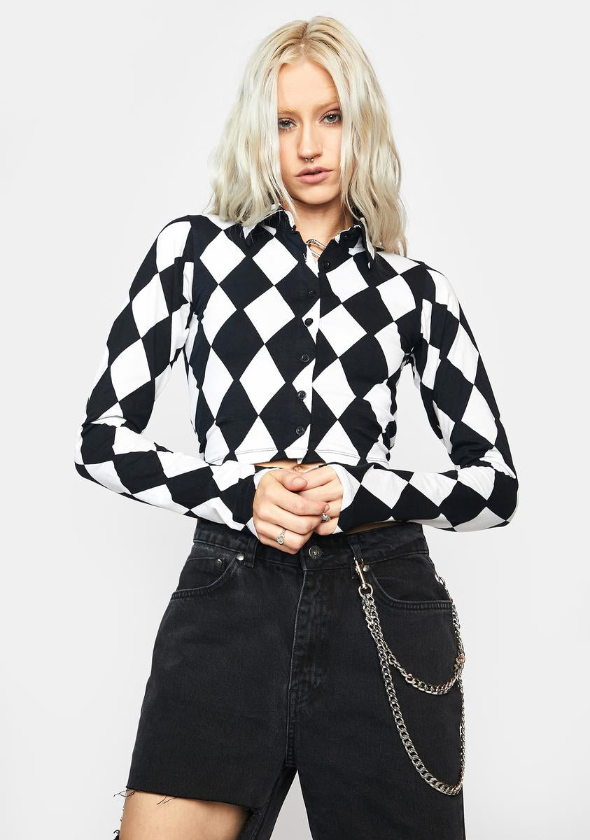 Harlequin Ryals Crop Top – Dolls Kill