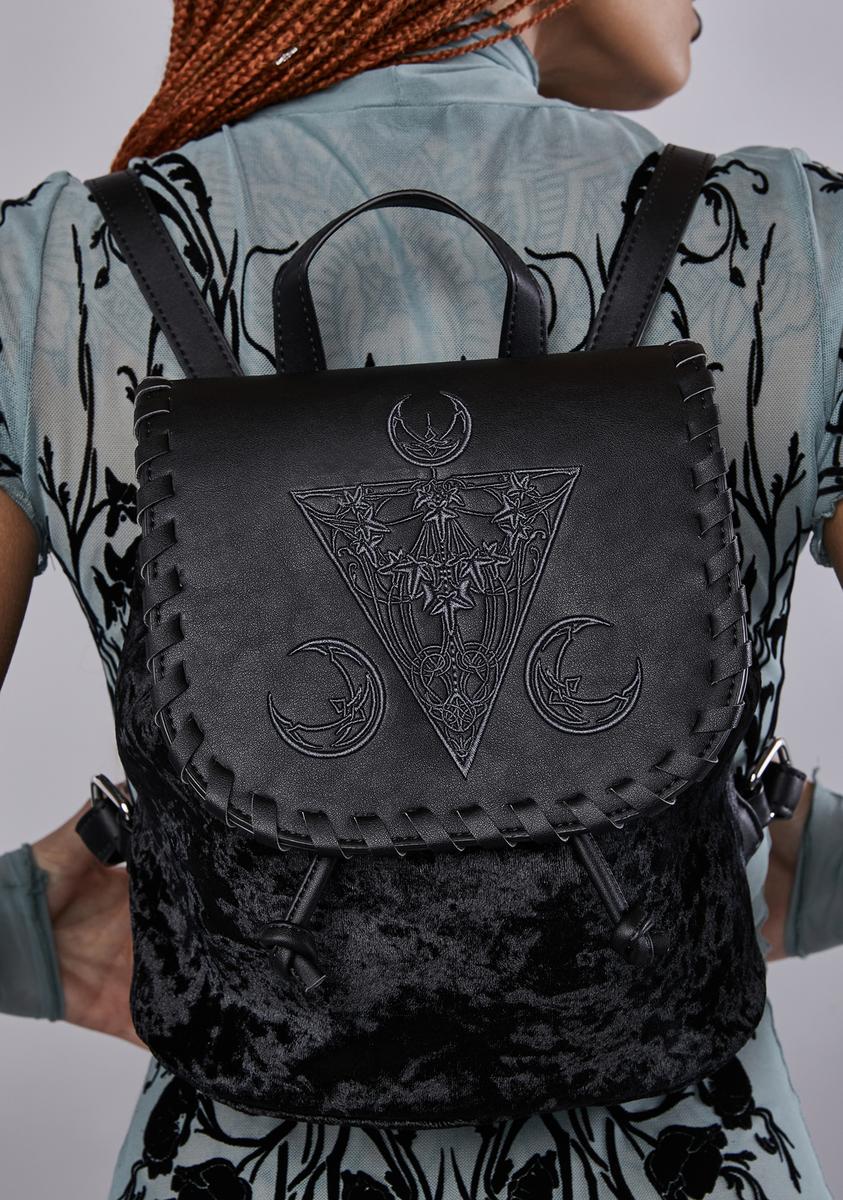 Widow Occult Witch Flap Backpack - Black – Dolls Kill